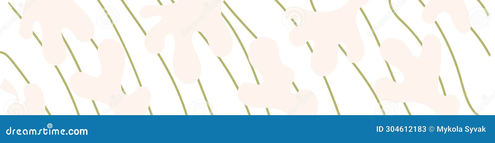 Strip Floral Pattern stock illustration. Illustration of seamless ...