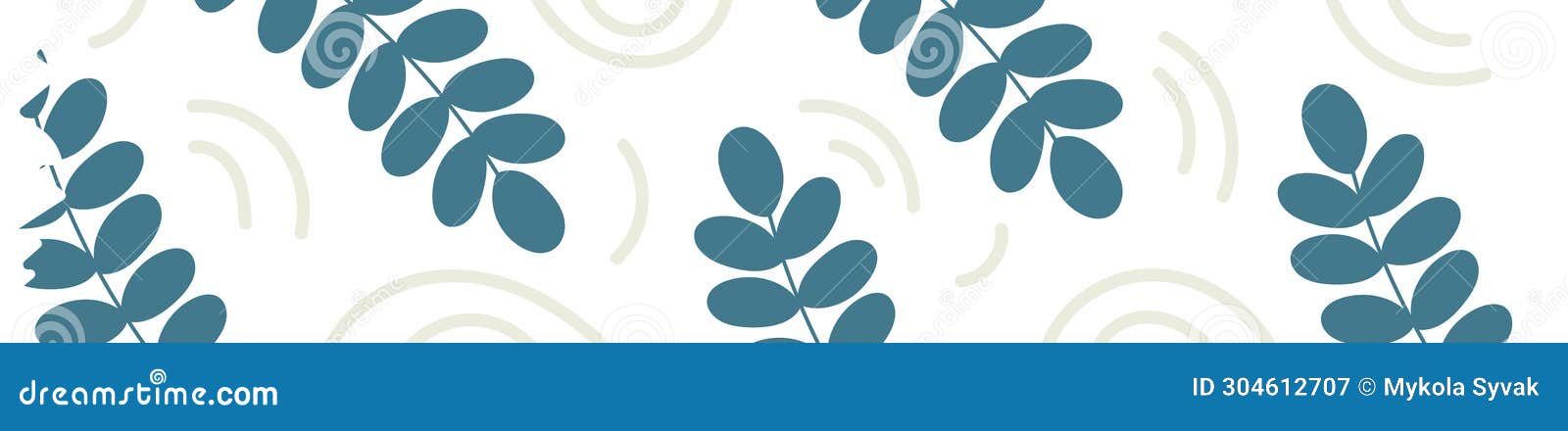 Strip Floral Pattern stock illustration. Illustration of design - 304612707