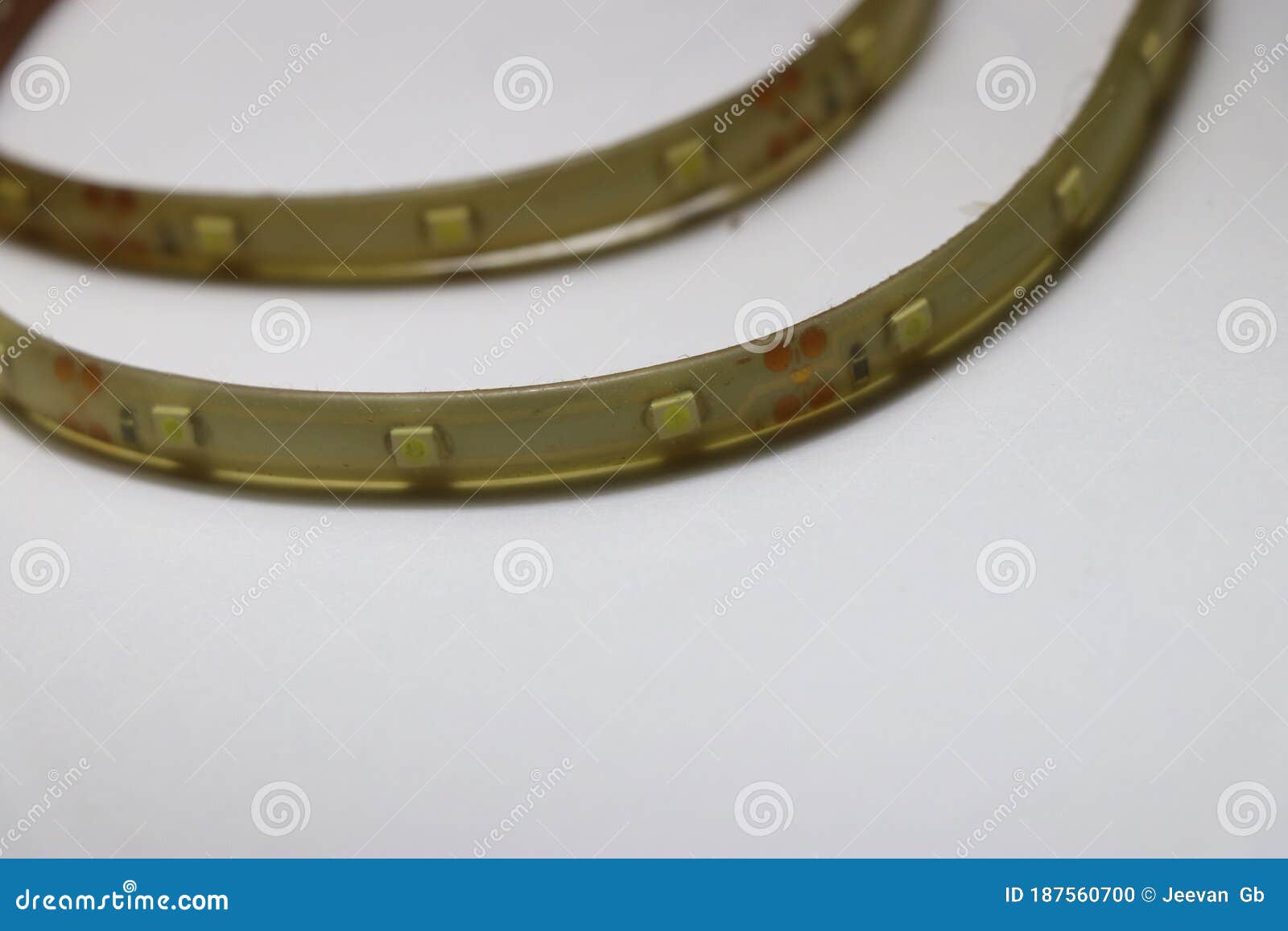 Strip of LED Light on White Background Stock Photo - Image of ...