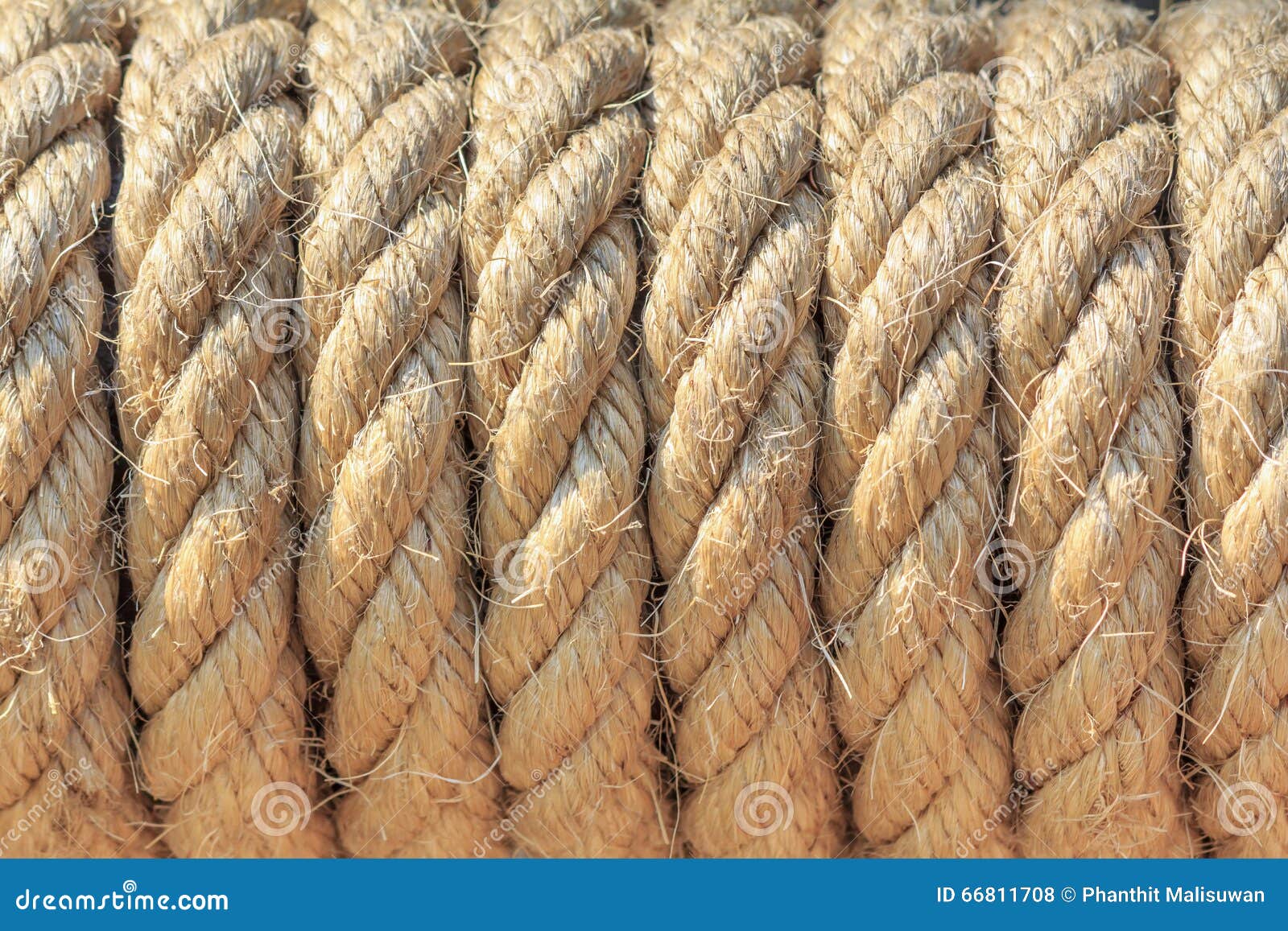 Strip of Raw Old Rope Texture Background Stock Photo - Image of line ...
