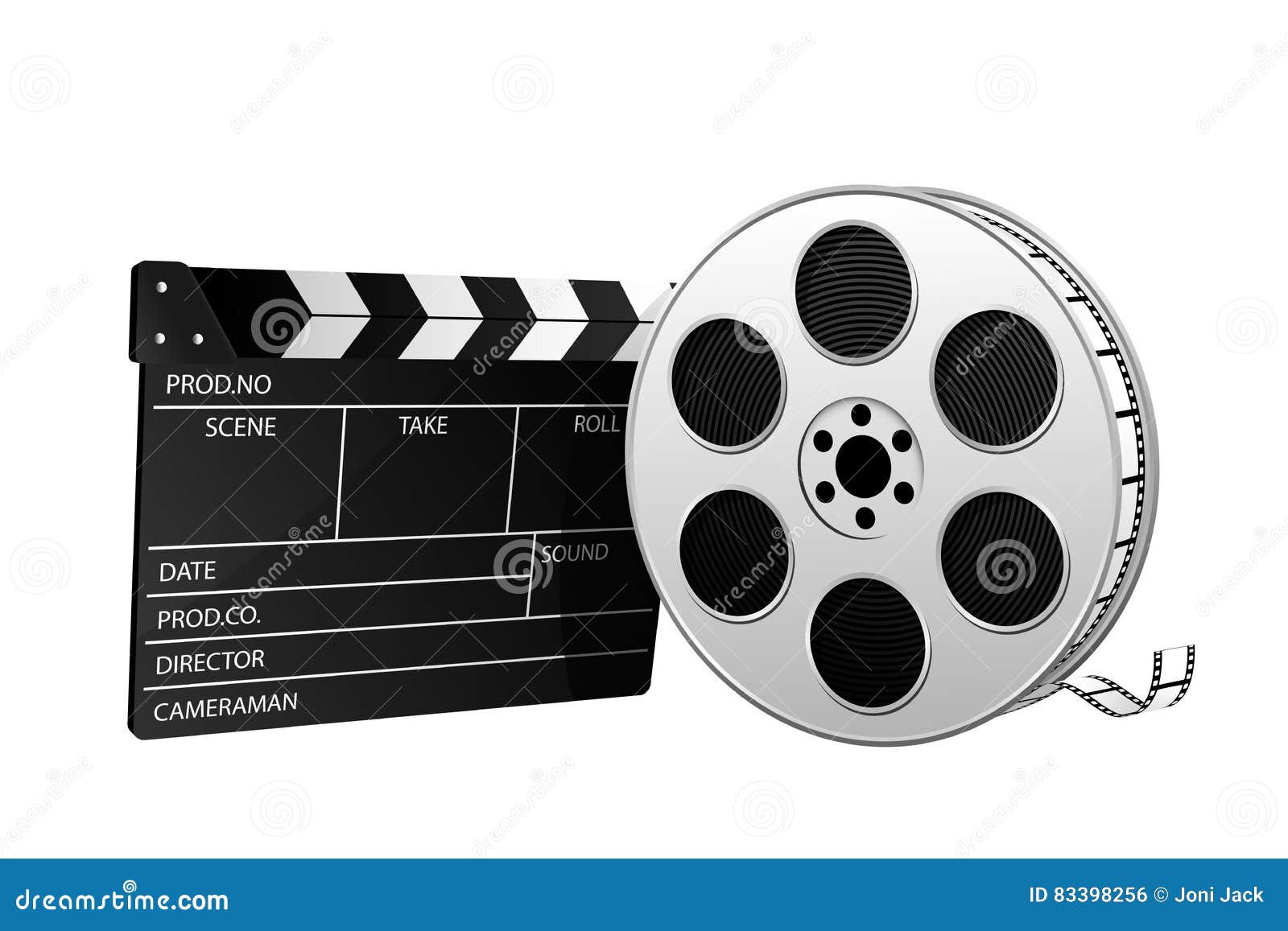 Strip, Roll, and Movie Slate Stock Vector - Illustration of video ...