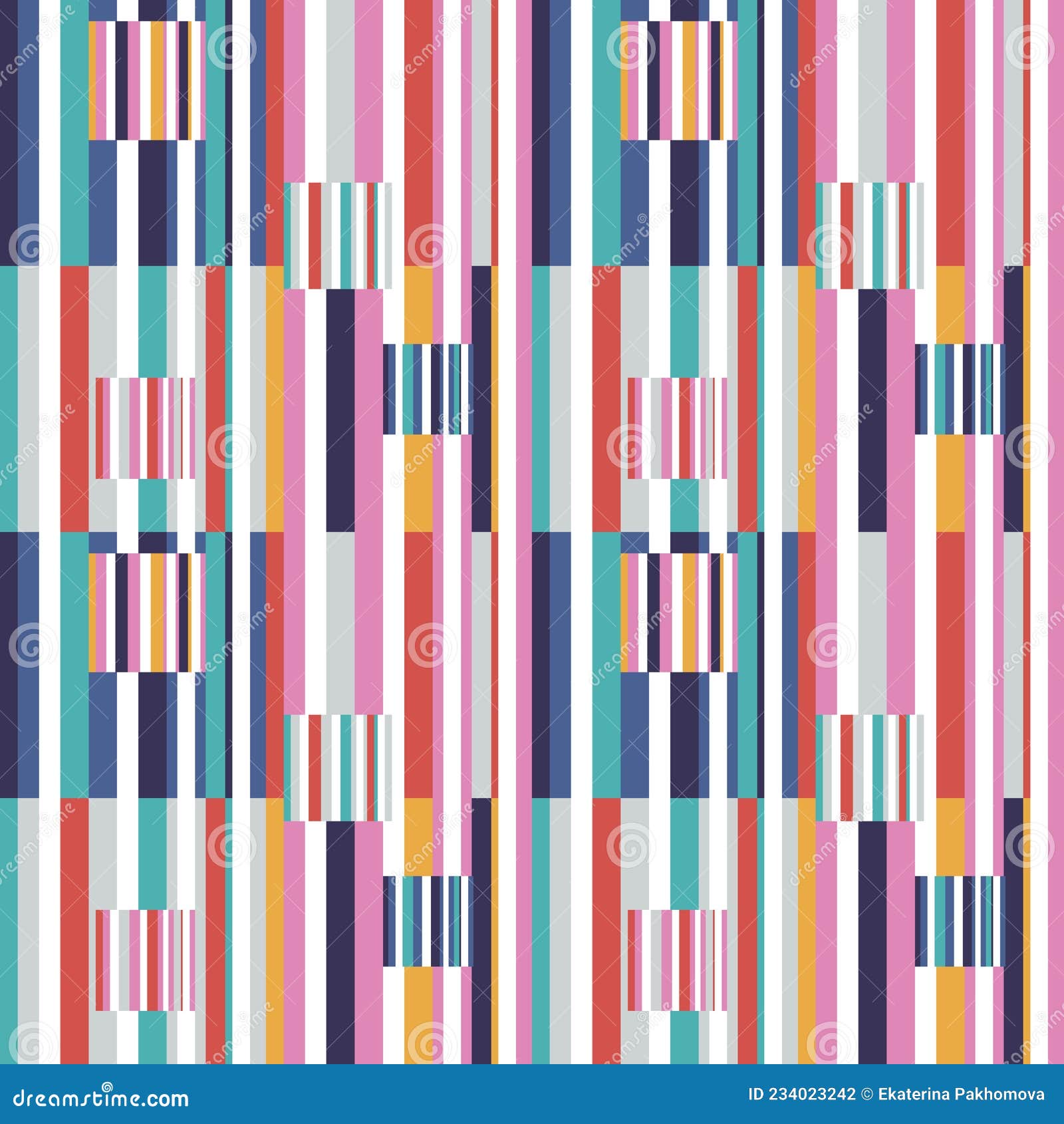 Strip Seamless Pattern. Colorful Linear Wallpaper, Wrapping Paper Stock ...