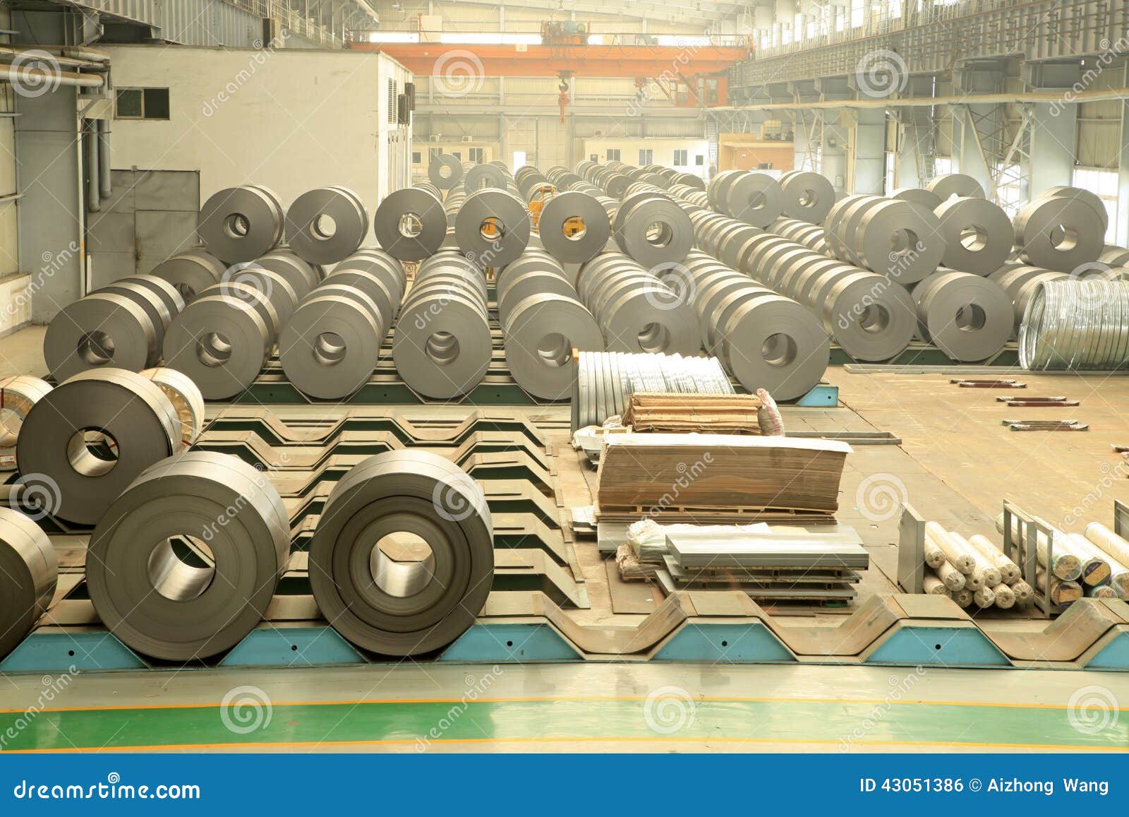 Strip Steel Production Workshop Stock Photo - Image of silvery, gray ...