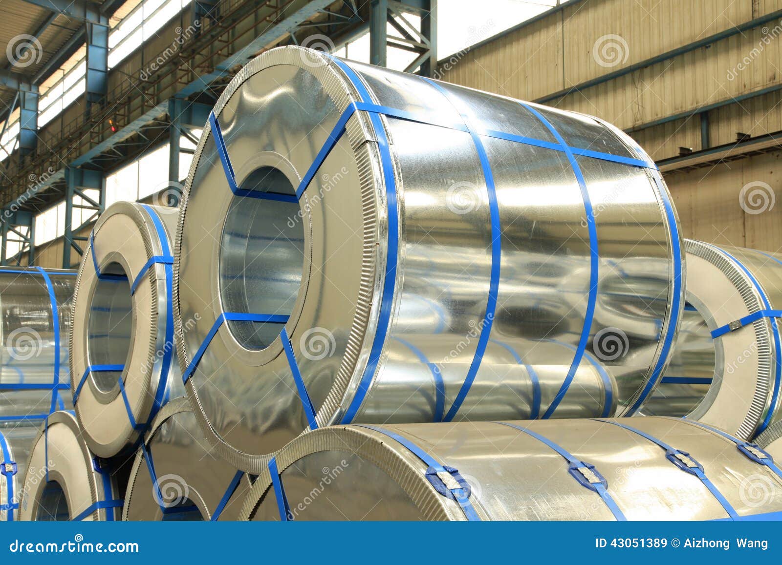Strip Steel Production Workshop Stock Image - Image of bright, iron ...