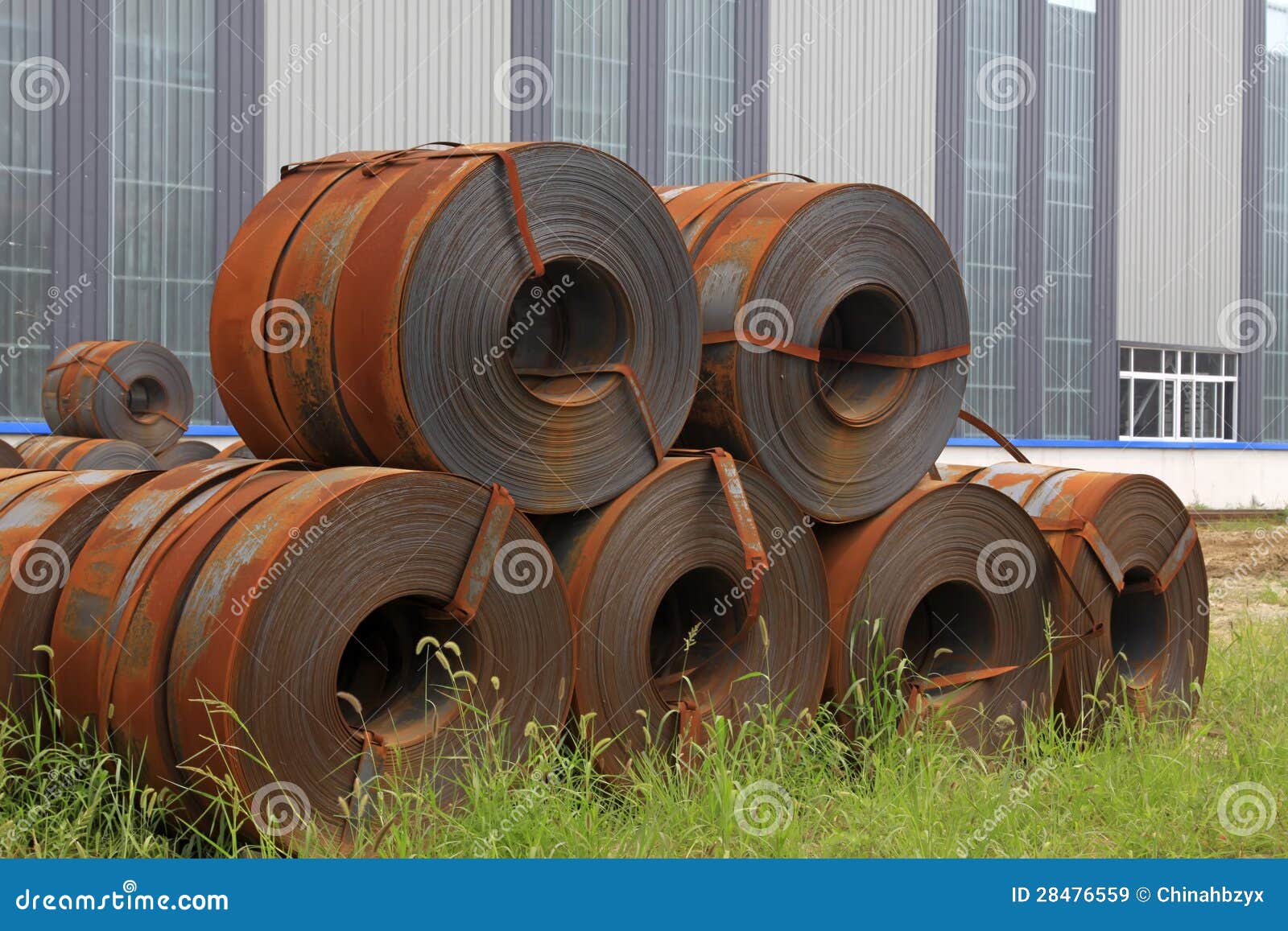 Strip Steel Raw Material in a Factory Stock Image - Image of materials ...