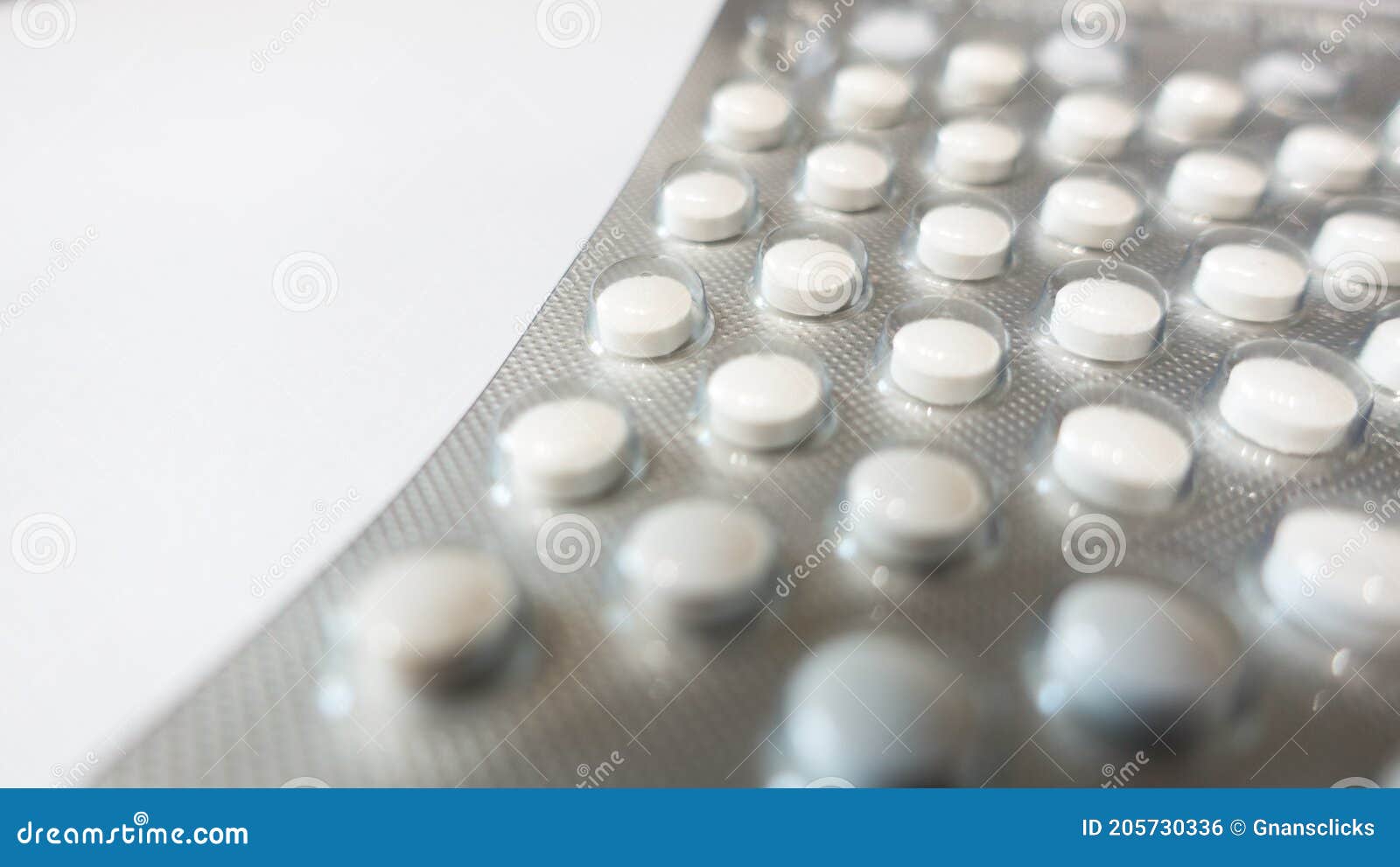 Tablet strip stock photo. Image of copyspace, pharmacy - 205730336