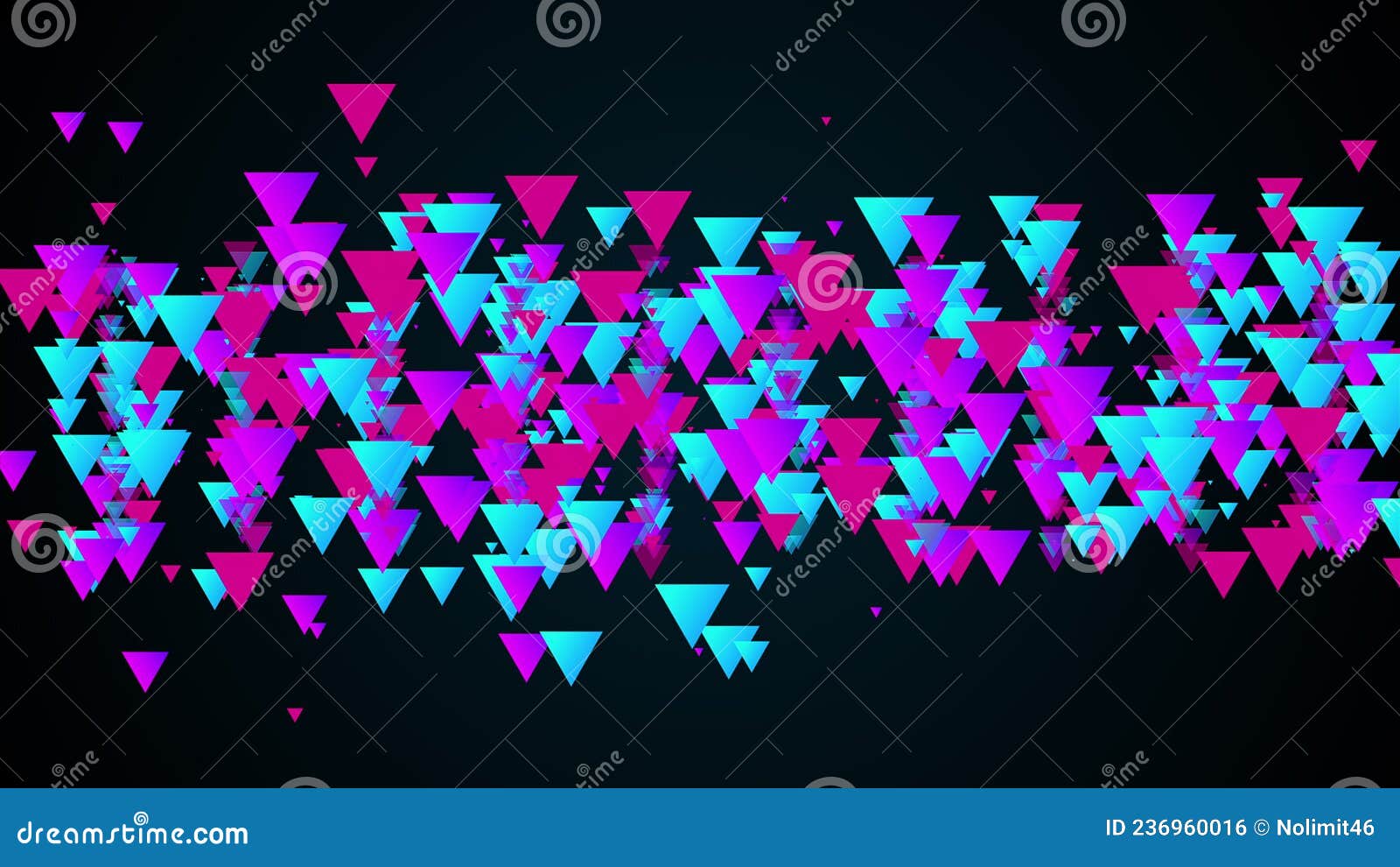 Strip of Triangular Particles Stock Illustration - Illustration of ...