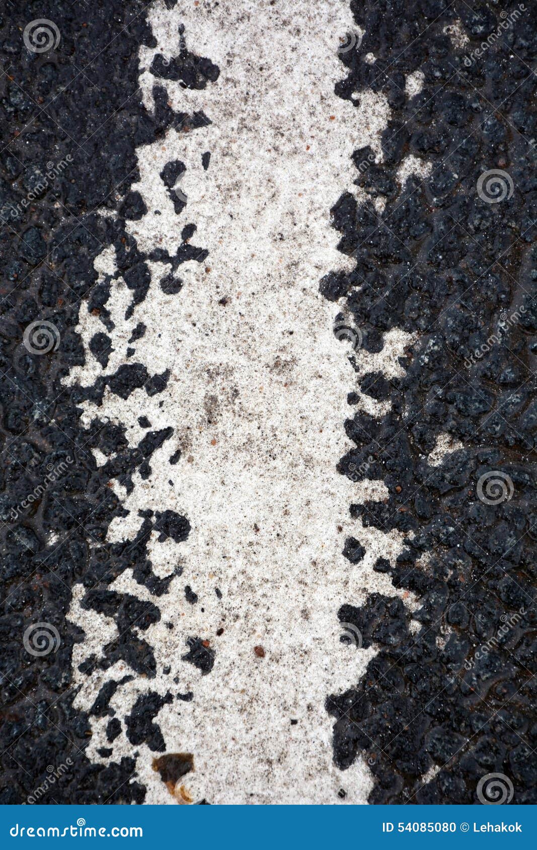 Strip of White Paint on the Asphalt Stock Photo - Image of grain ...