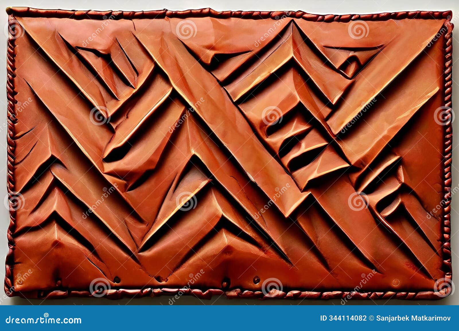 Strip with Zigzag Pointed Edges and Dents Stock Illustration ...