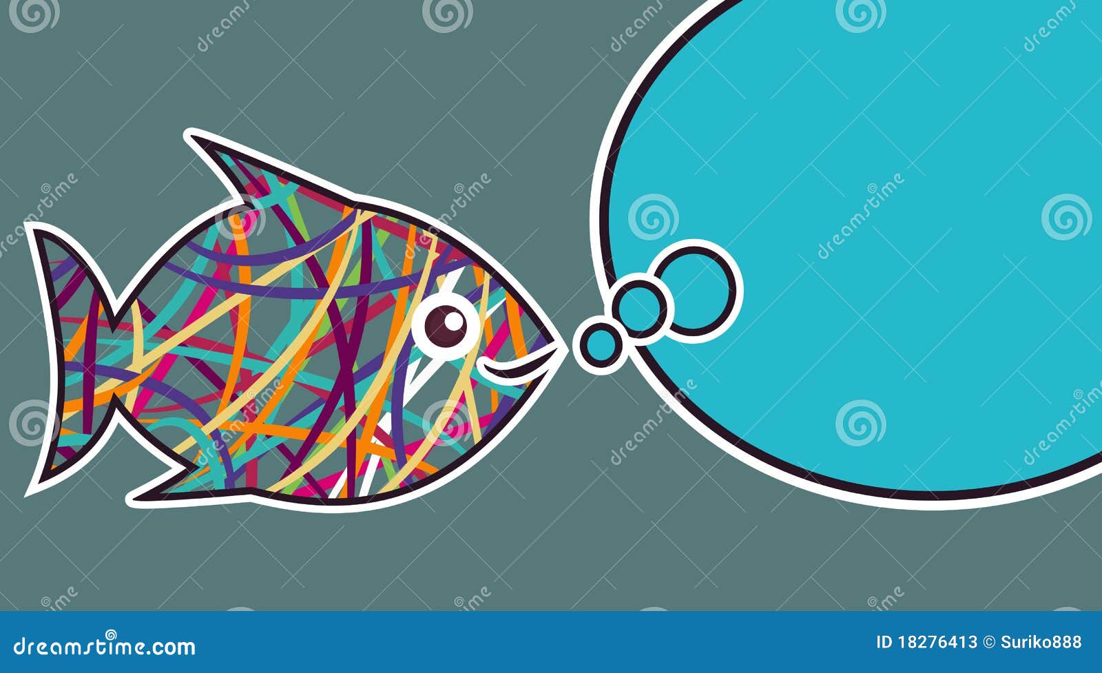 Stripe fish stock vector. Illustration of colorful, banner - 18276413