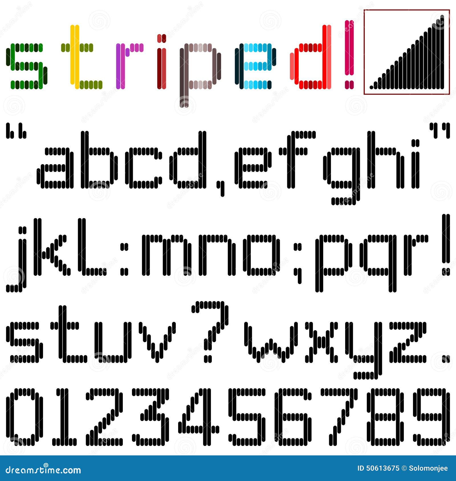 Stripe Font Vector Illustration | CartoonDealer.com #49443430