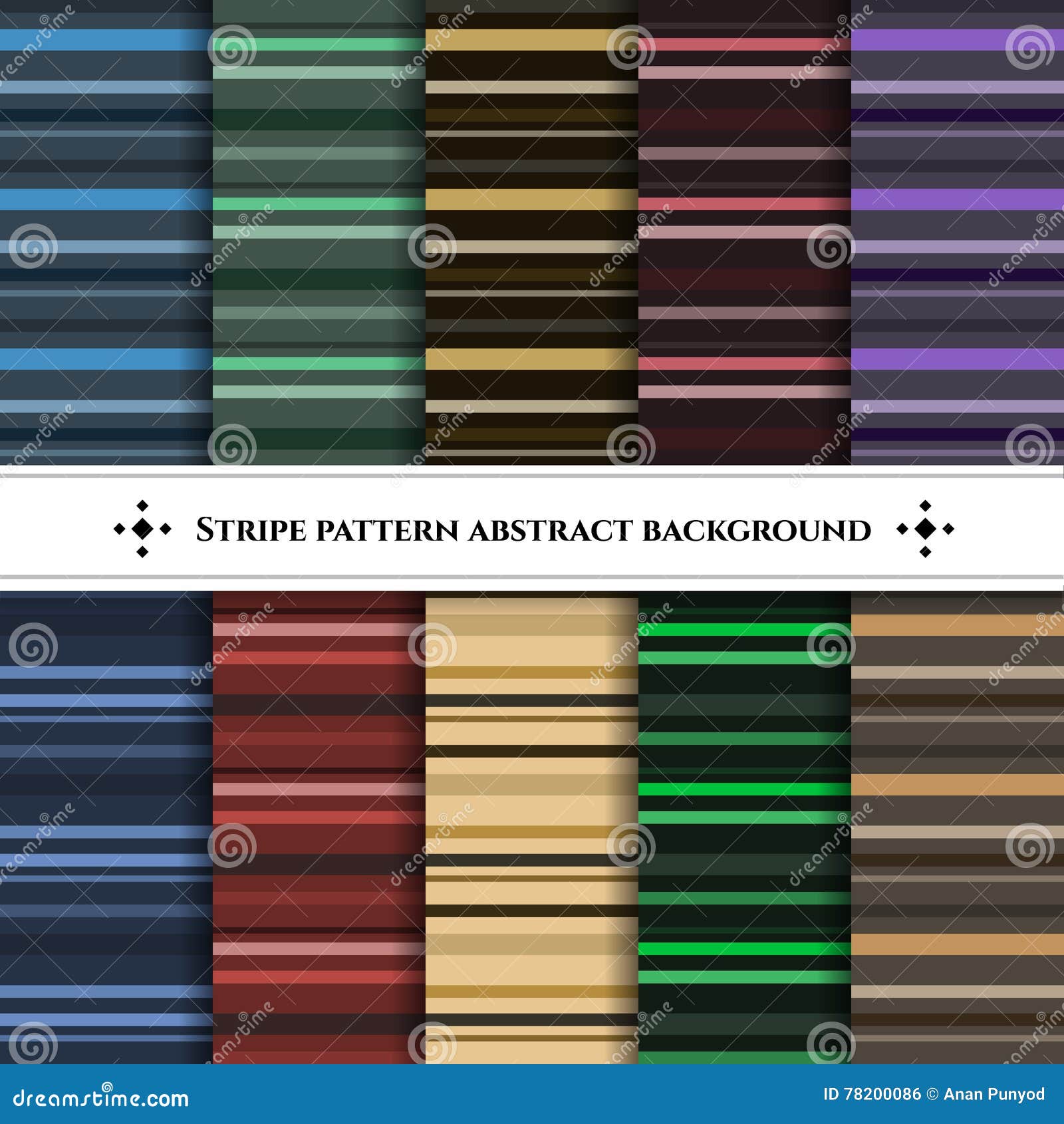 Stripe Horizontal Line Pattern Vector Set Abstract Background Stock ...