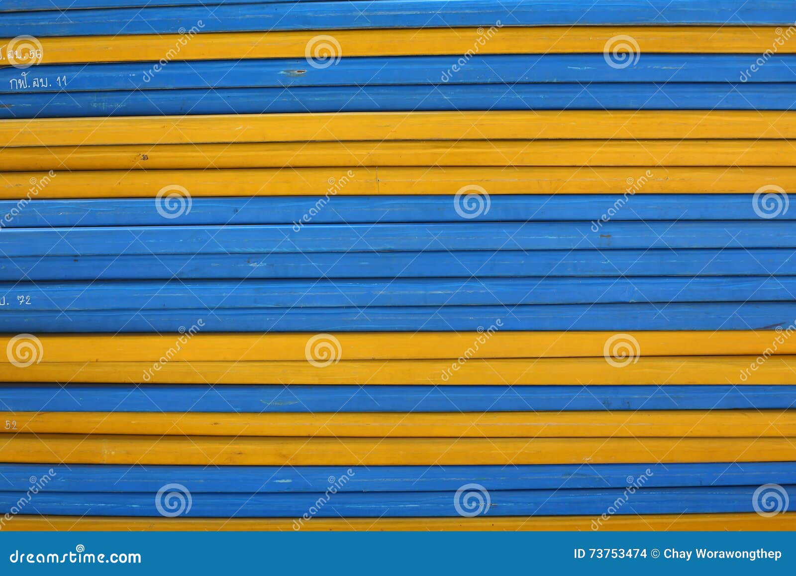 Stripe Line of Blue and Yellow Stock Photo - Image of design, surface ...