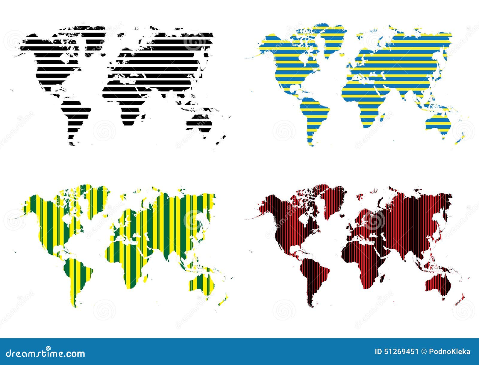 Stripe Lines Pattern World Map Stock Vector - Illustration of ...