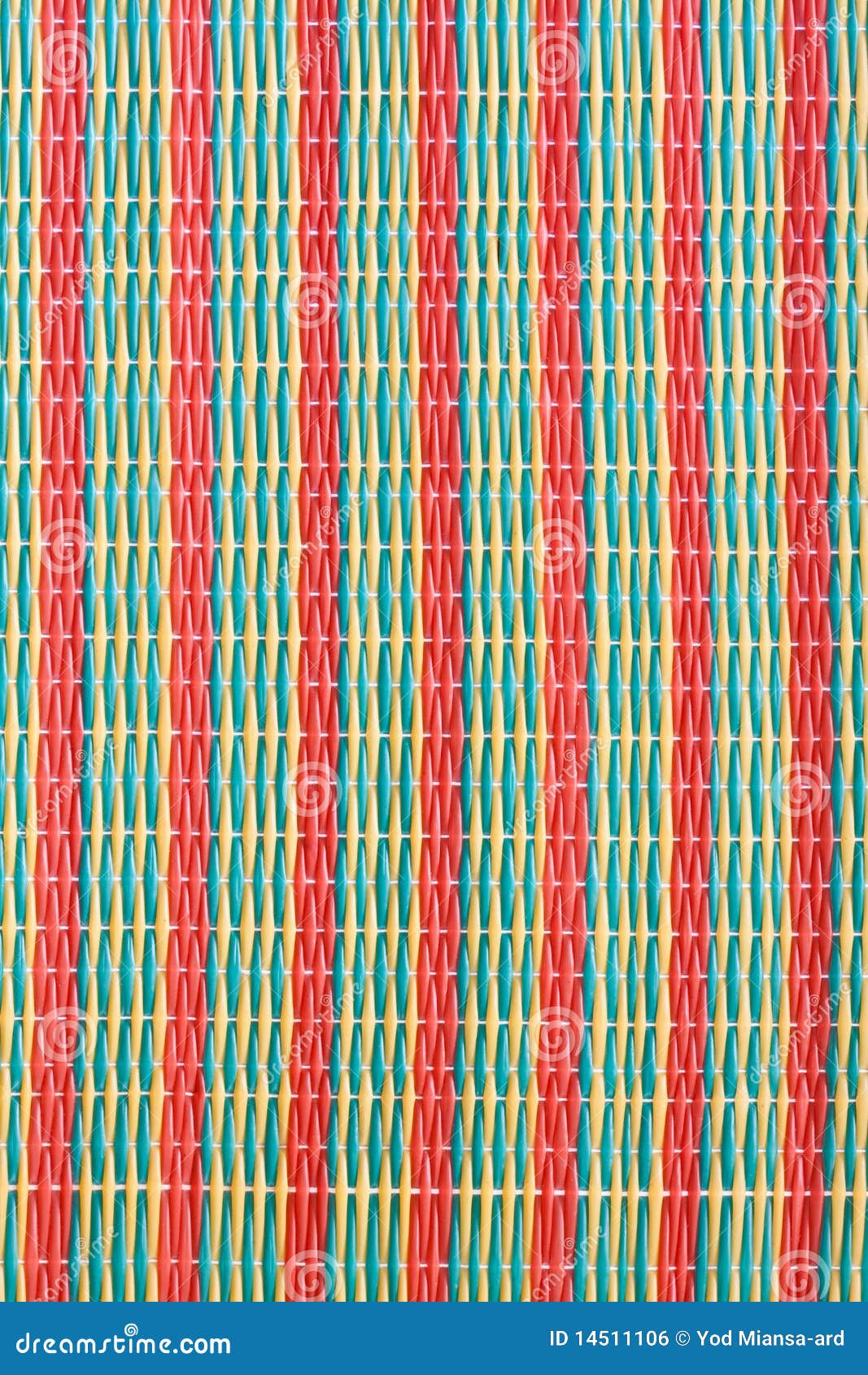 Stripe Of Mat Woven From Plastic Picture. Image: 14511106