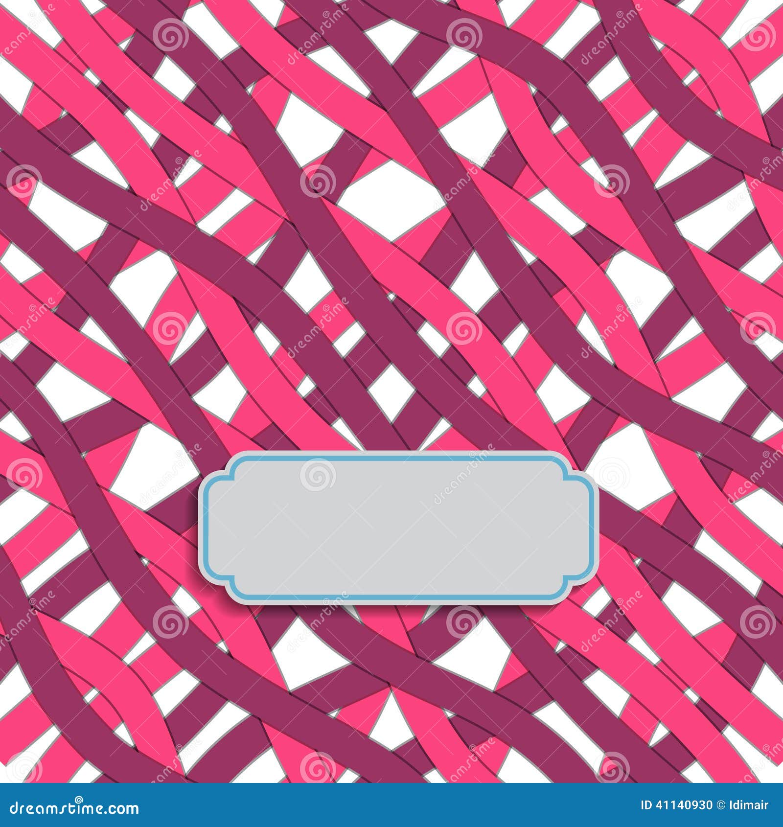 Stripe Pattern with Label for Text. Vector Stock Vector - Illustration ...