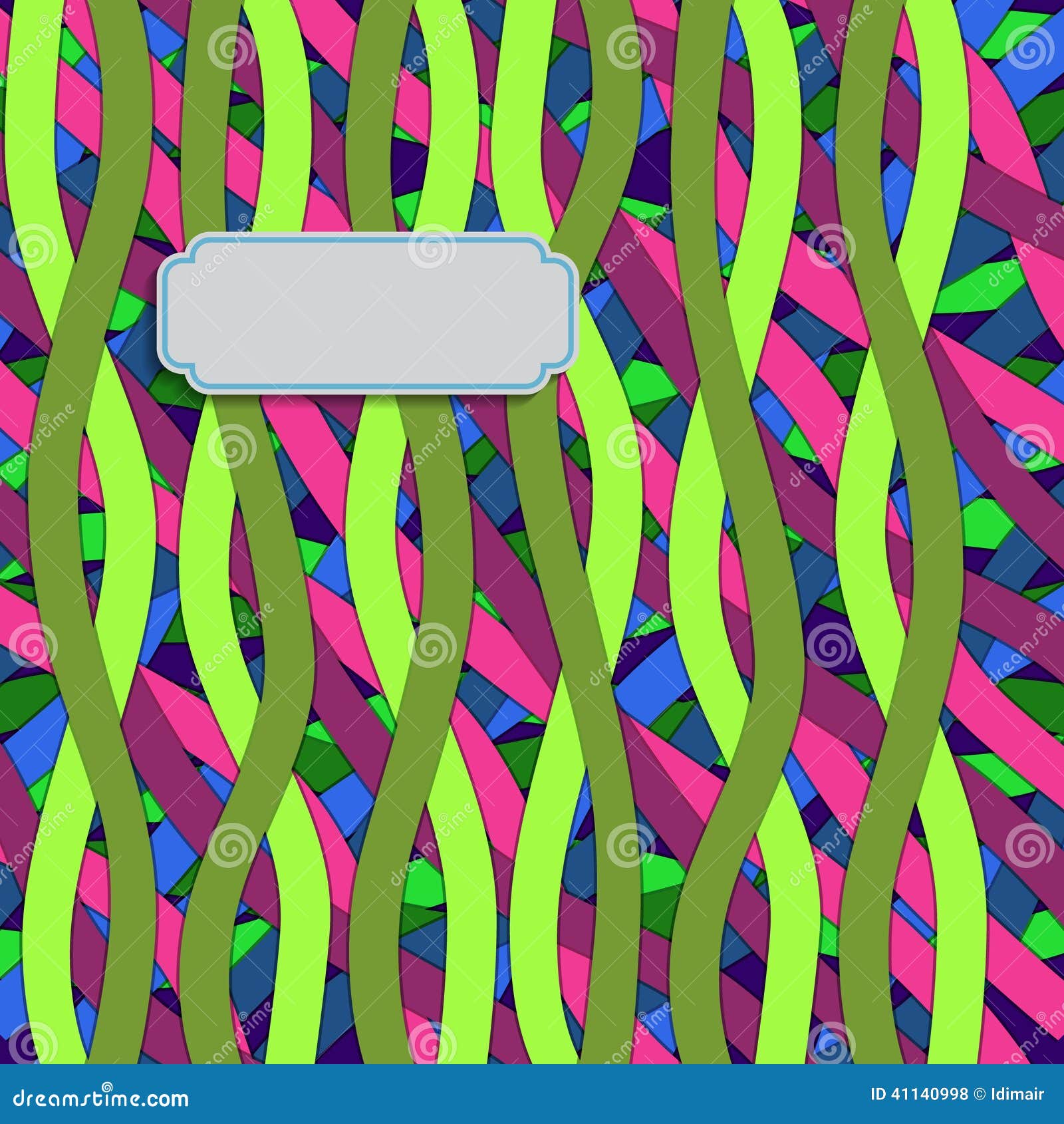 Stripe Pattern with Label for Text. Vector Stock Vector - Illustration ...