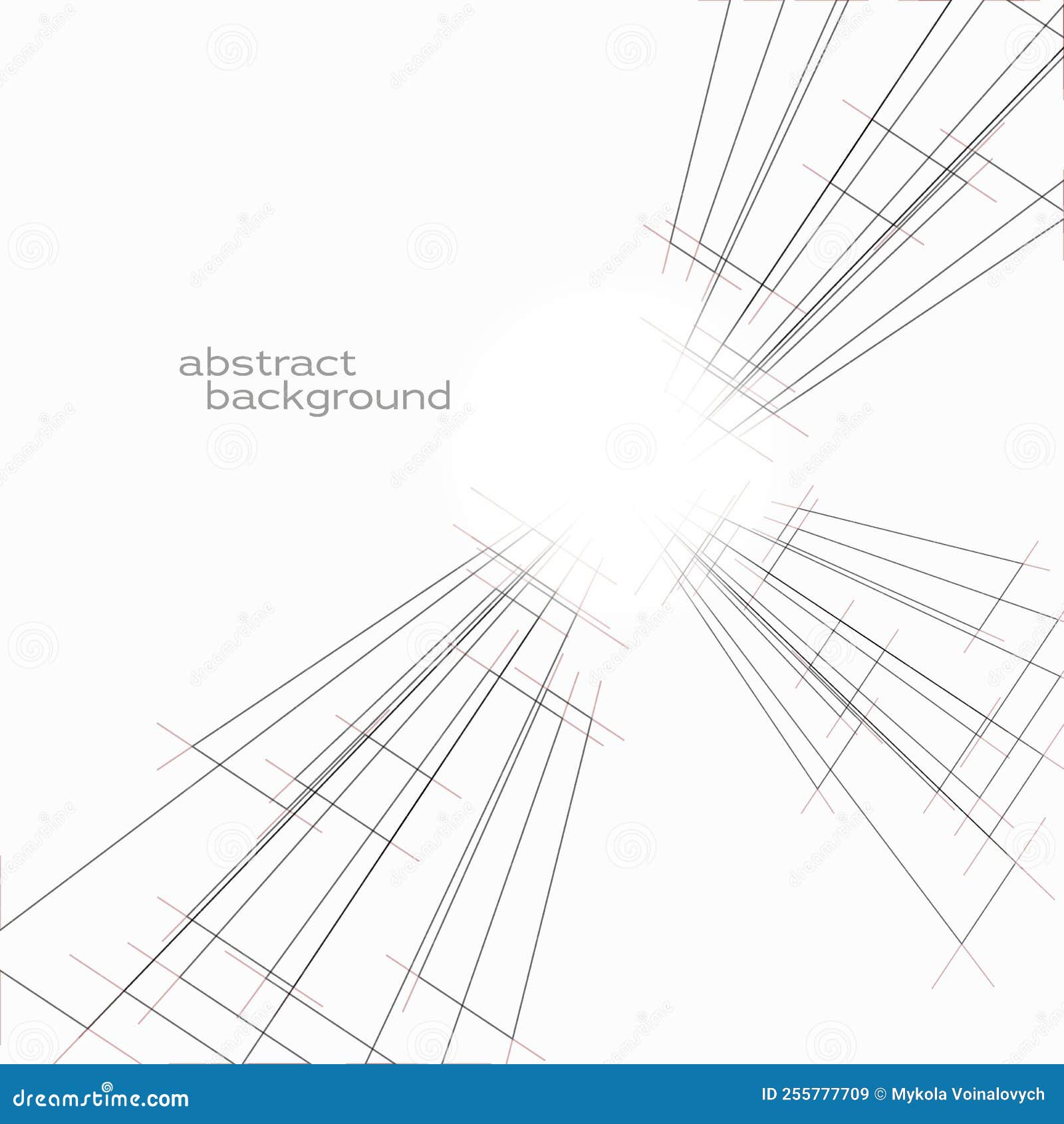 Black Rectangular Lines Outline Shapes on White Background, Design ...