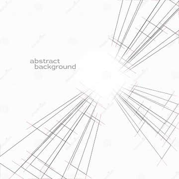 Black Rectangular Lines Outline Shapes on White Background, Design ...