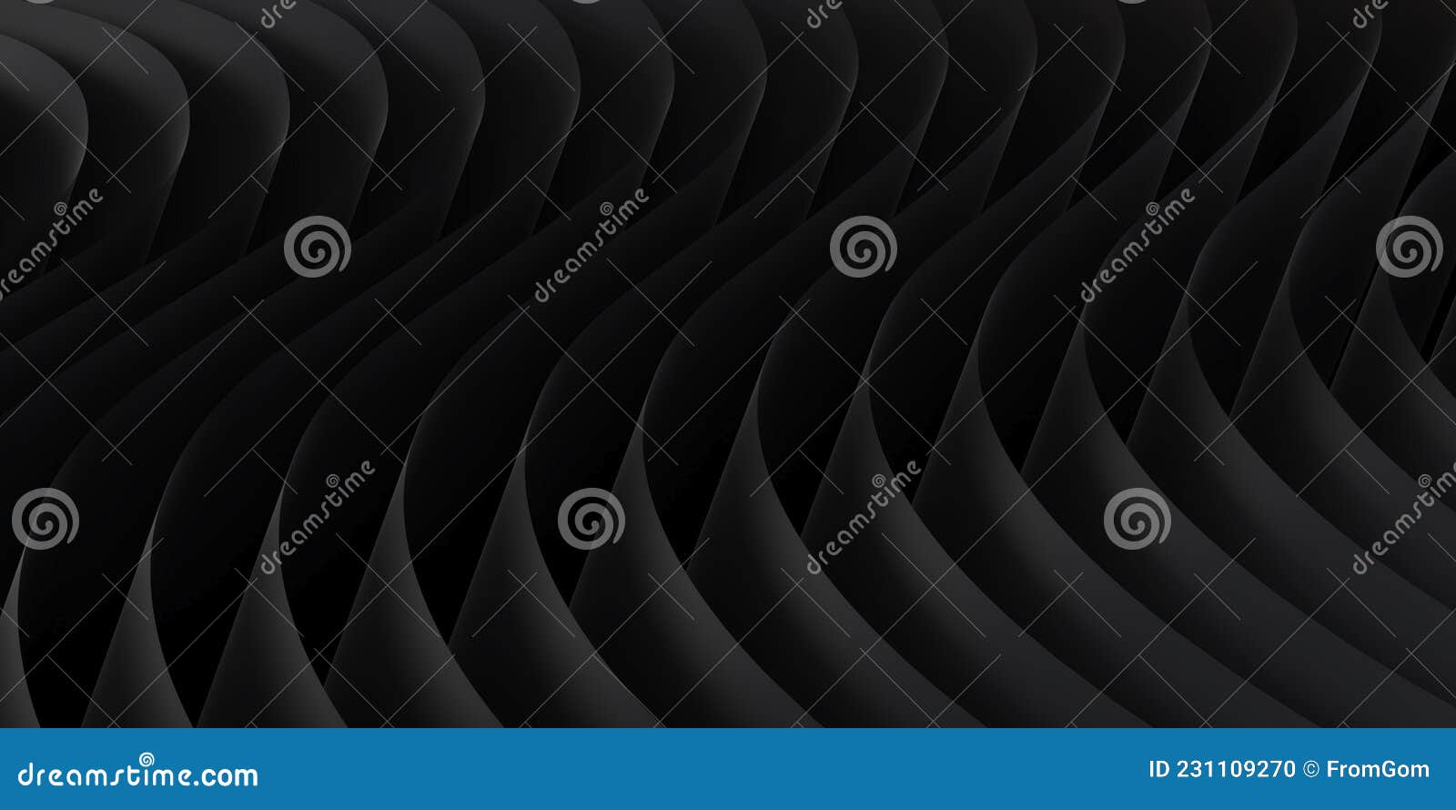 Stripe Waves Pattern. Black Abstract Background. 3D Rendering Stock ...