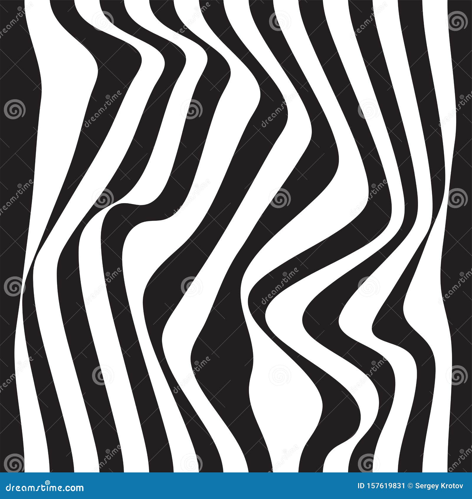 Striped Abstract Background. Black and White Zebra Print. Seamless ...