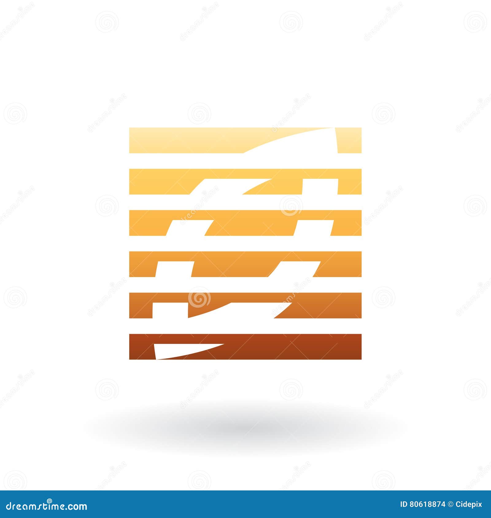 Striped Abstract Icon stock vector. Illustration of abstract - 80618874