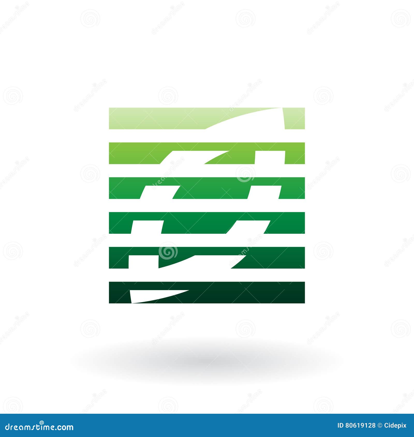Striped Abstract Icon stock vector. Illustration of idea - 80619128