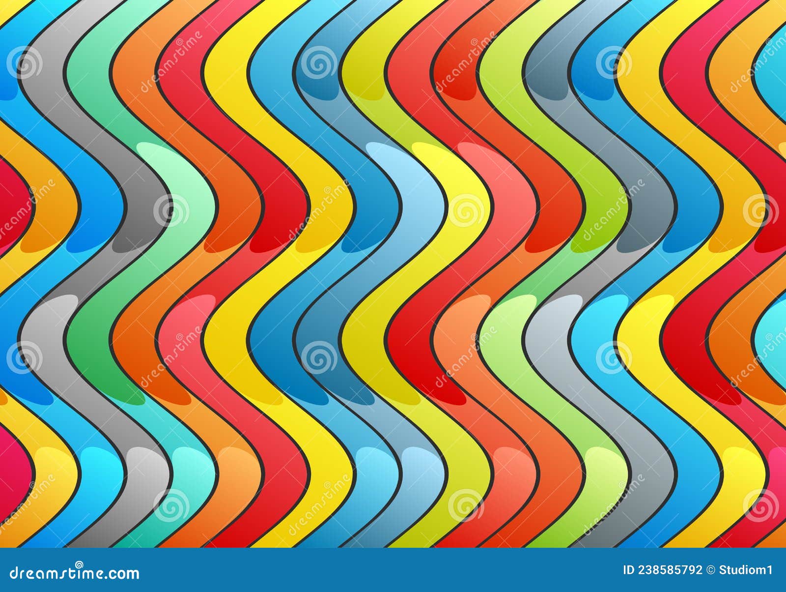Striped Abstraction. Wavy Pattern With Optical Illusion. Background ...