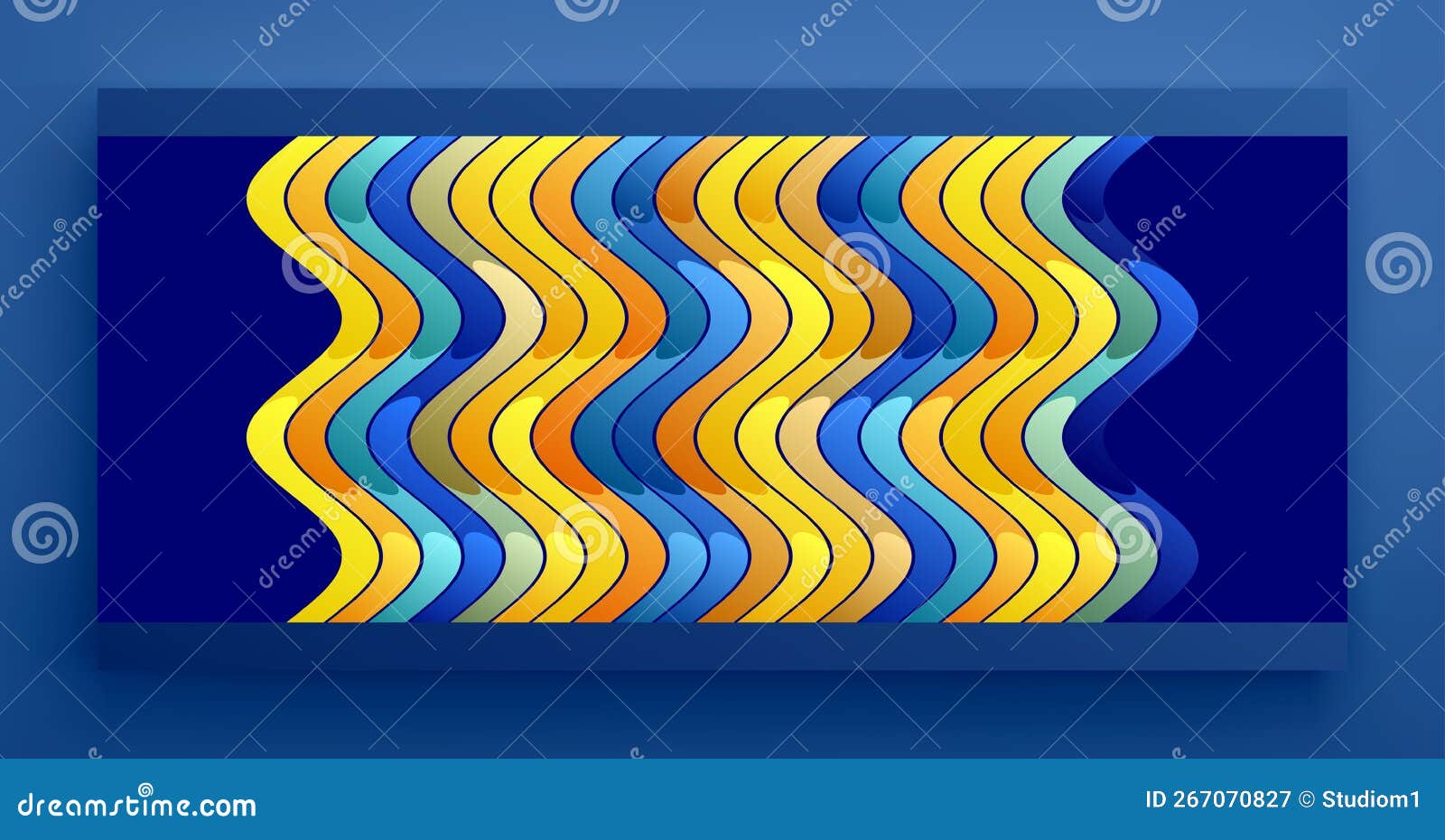 Striped Abstraction. Wavy Pattern with Optical Illusion. Background ...