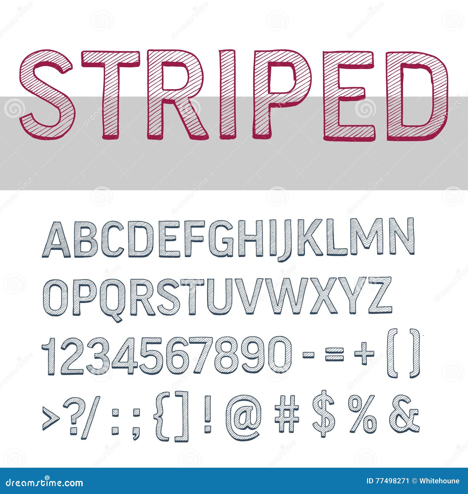 Striped alphabet letters stock illustration. Illustration of strokes ...