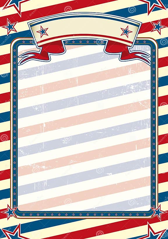 Striped american poster stock vector. Illustration of design - 9896475