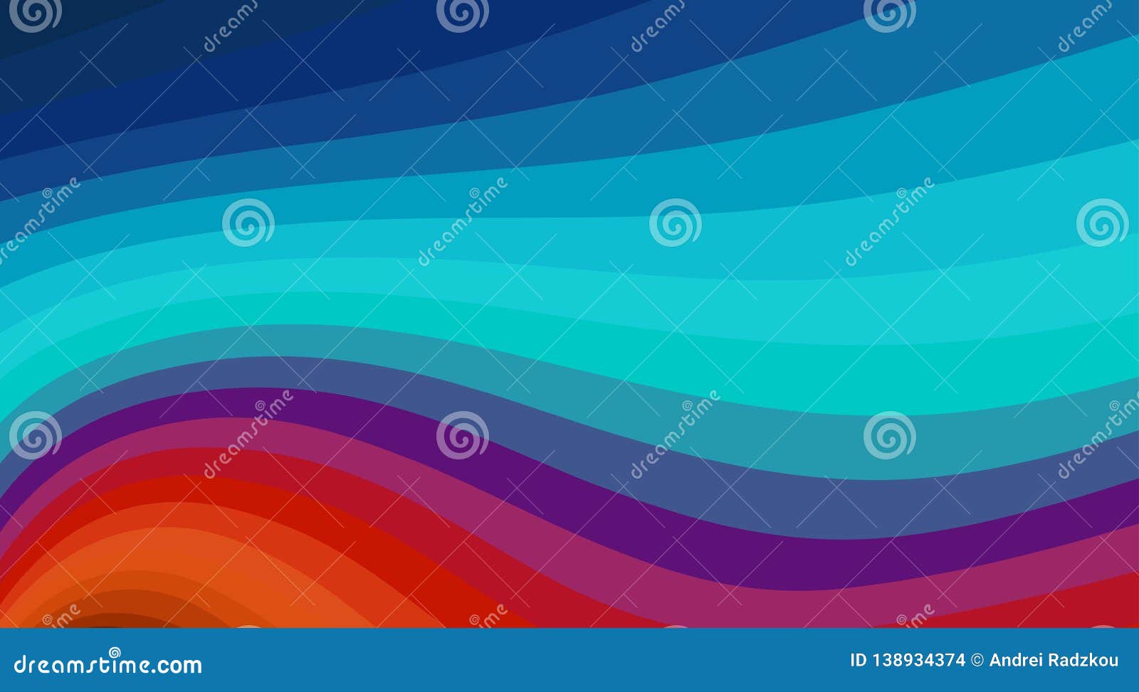 Striped Background With Color Wavy Lines. Vector Pattern ...