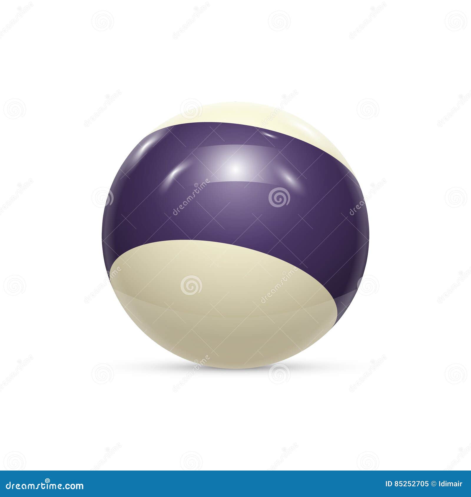 Striped Ball. 3d Sphere with Texture. Ball Isolated on White Background ...