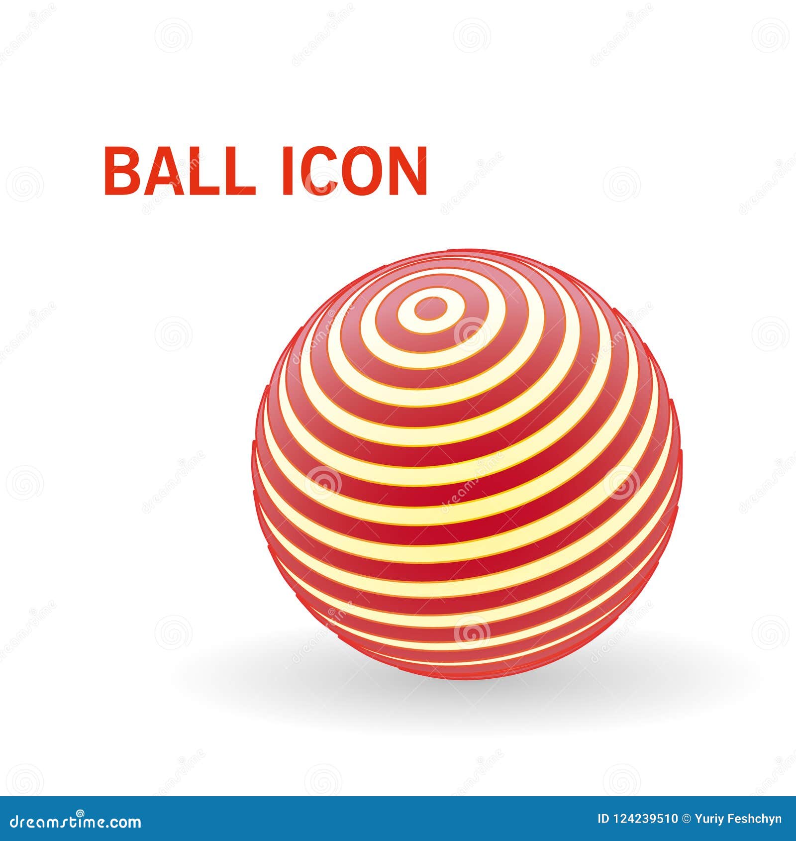 Striped ball logo stock vector. Illustration of abstraction - 124239510