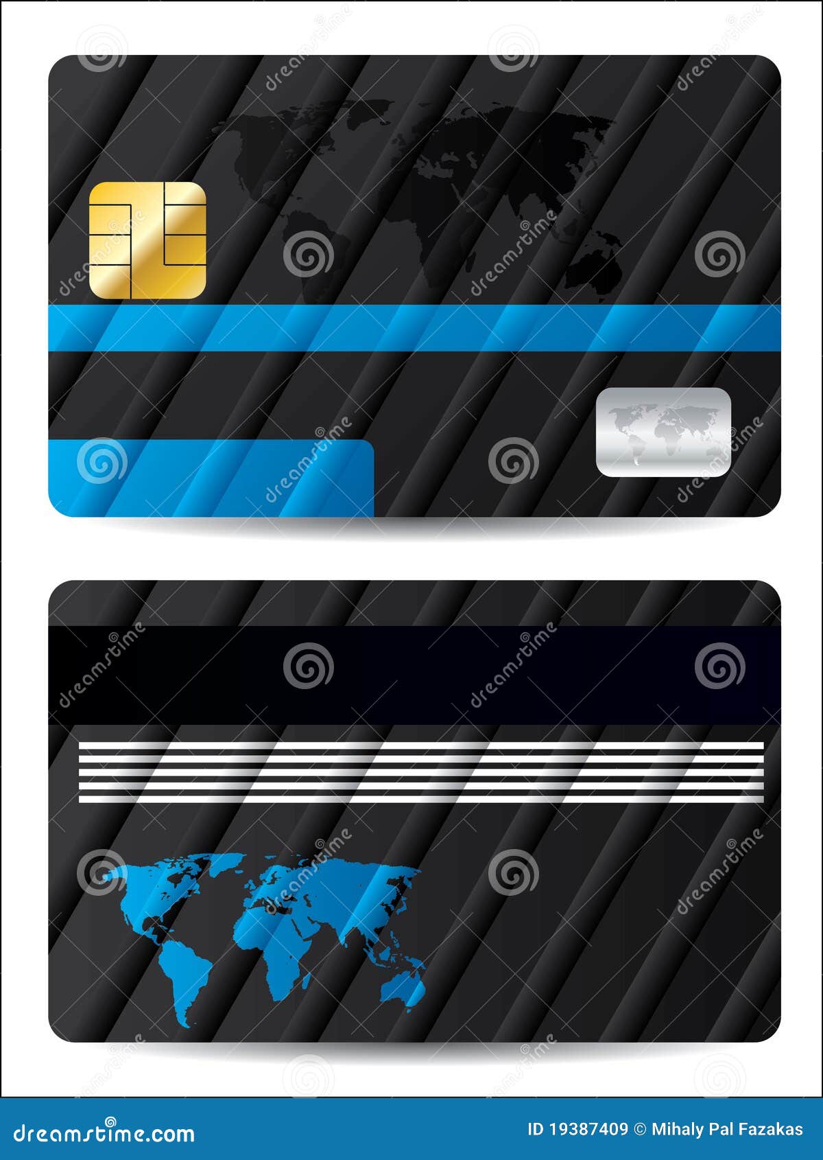 Striped bank card design stock vector. Illustration of exchange - 19387409