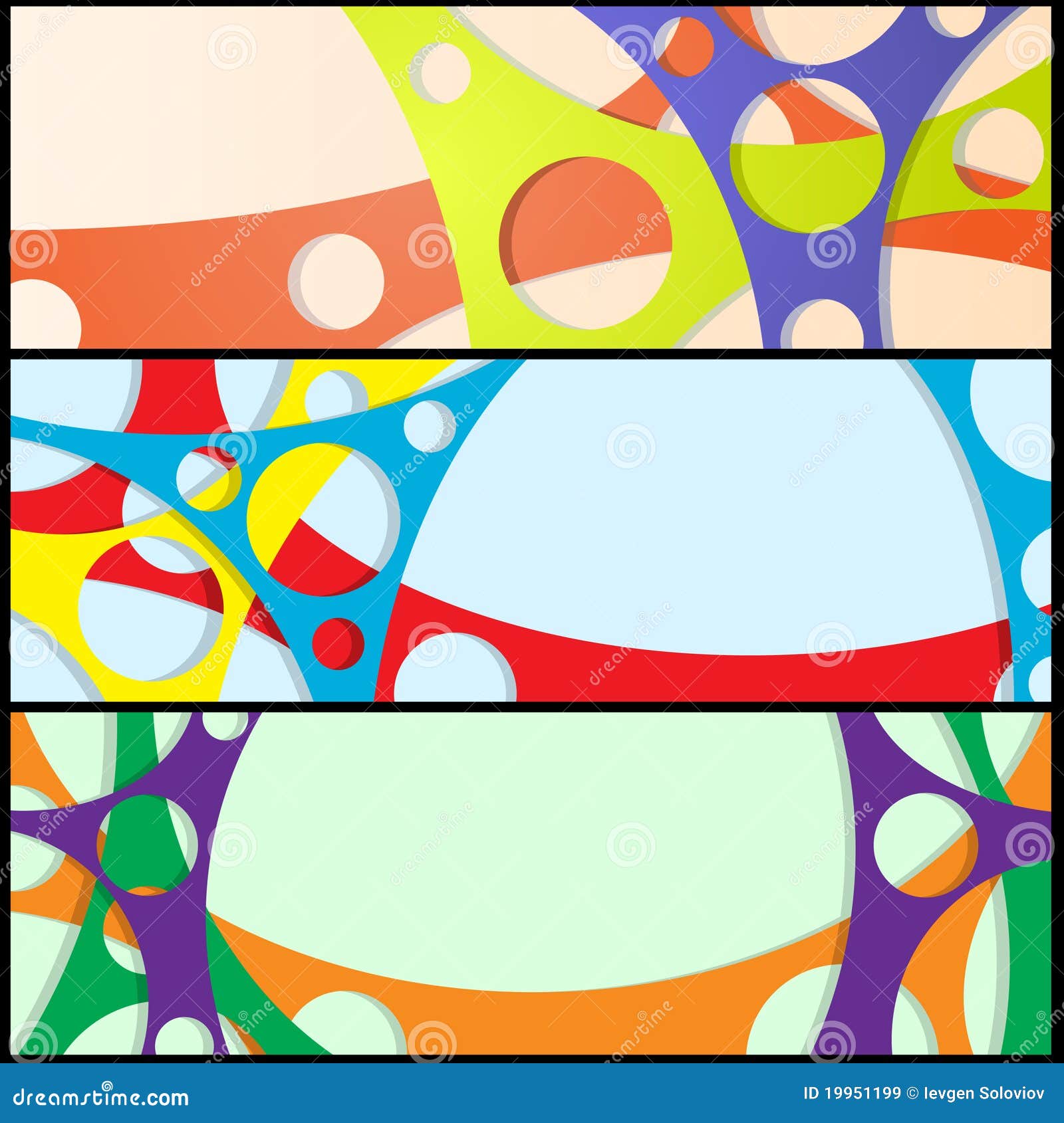 Striped banners stock vector. Illustration of orange - 19951199