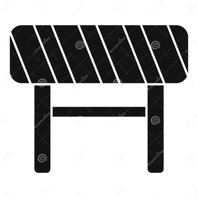 Striped Barrier Blocking Access Icon in Simple Style Stock Illustration ...