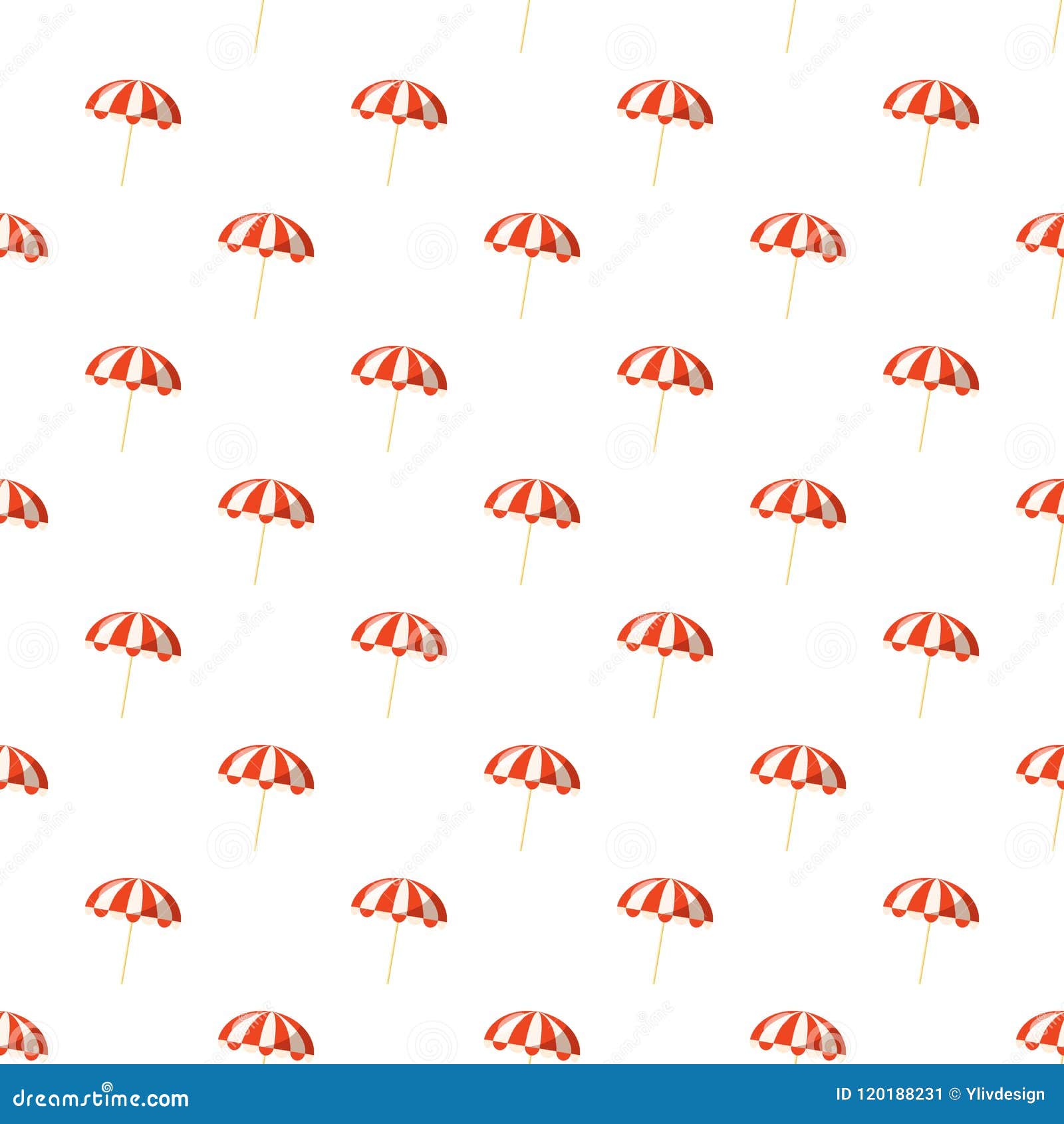 Striped Beach Umbrella Pattern Stock Vector - Illustration of blue ...