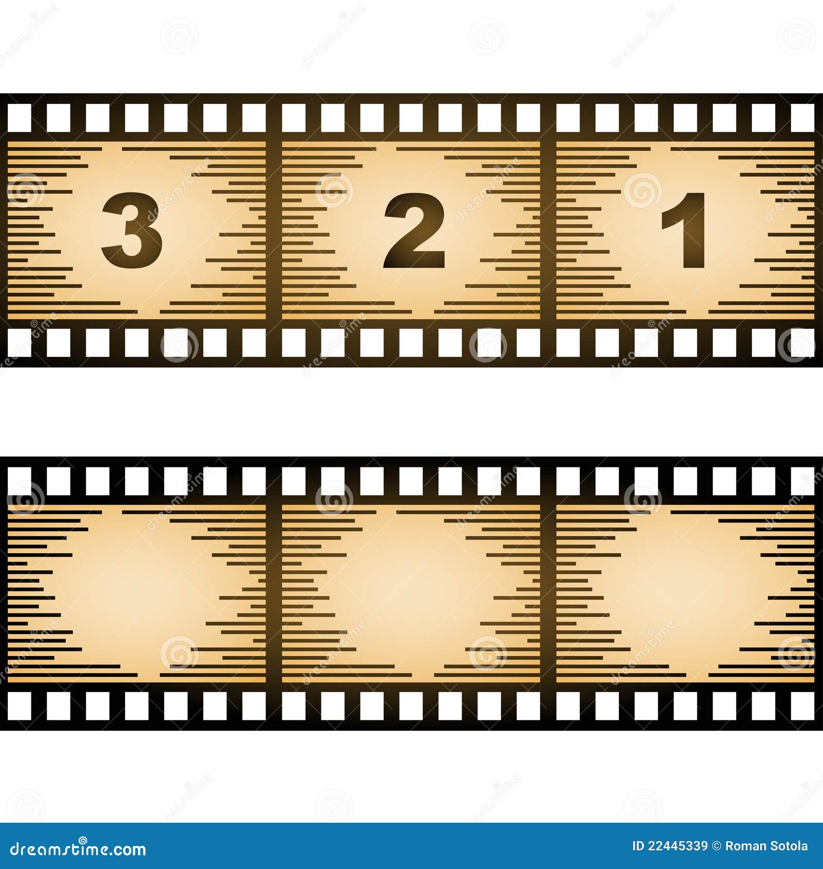 Striped blank film strip stock vector. Illustration of entertainment ...