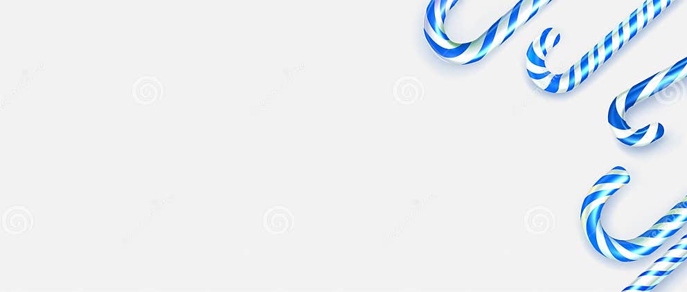 Striped Blue and White Candy Cane Sticks Stock Vector - Illustration of ...