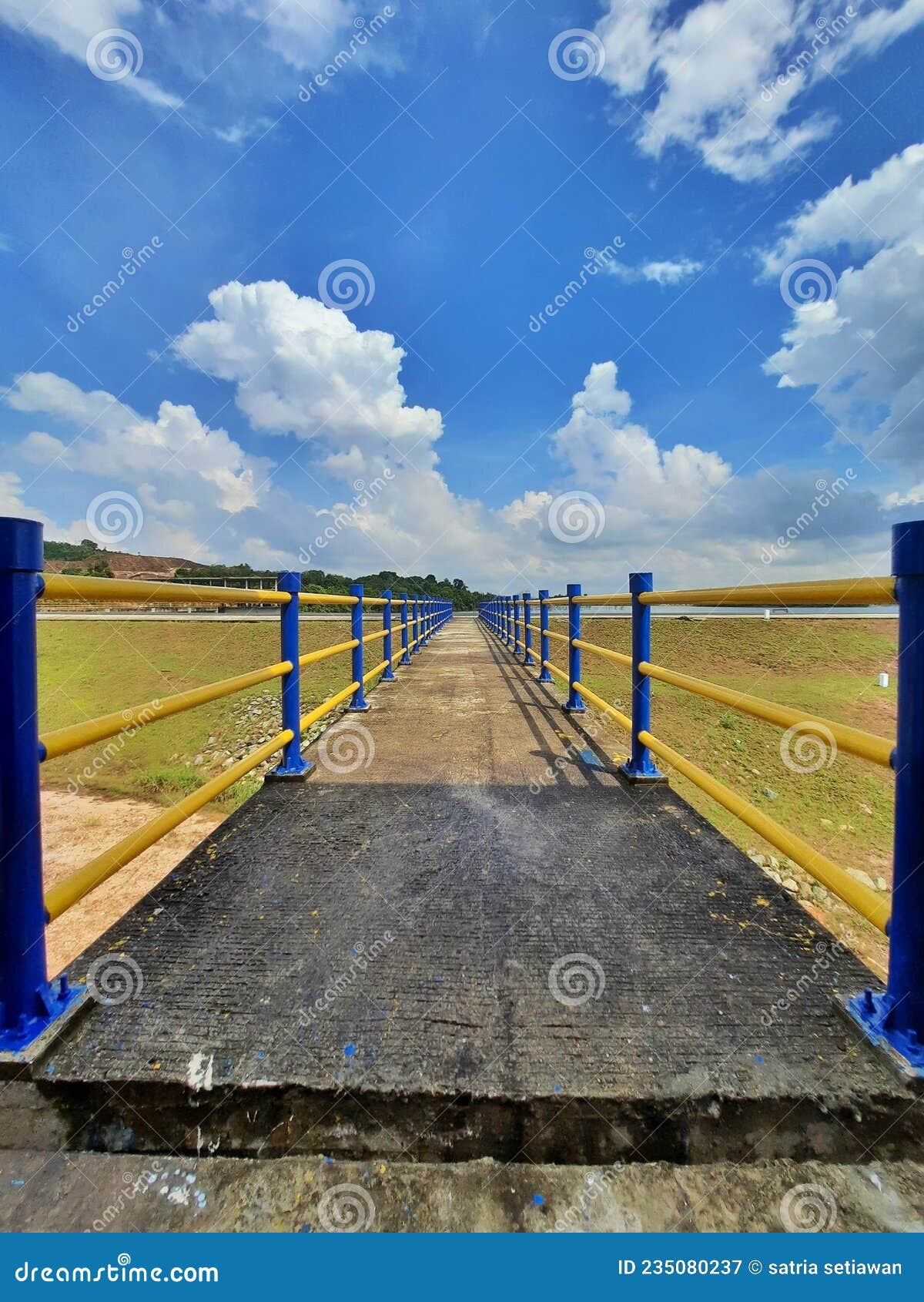 Striped bridge fence stock image. Image of striped, horizon - 235080237