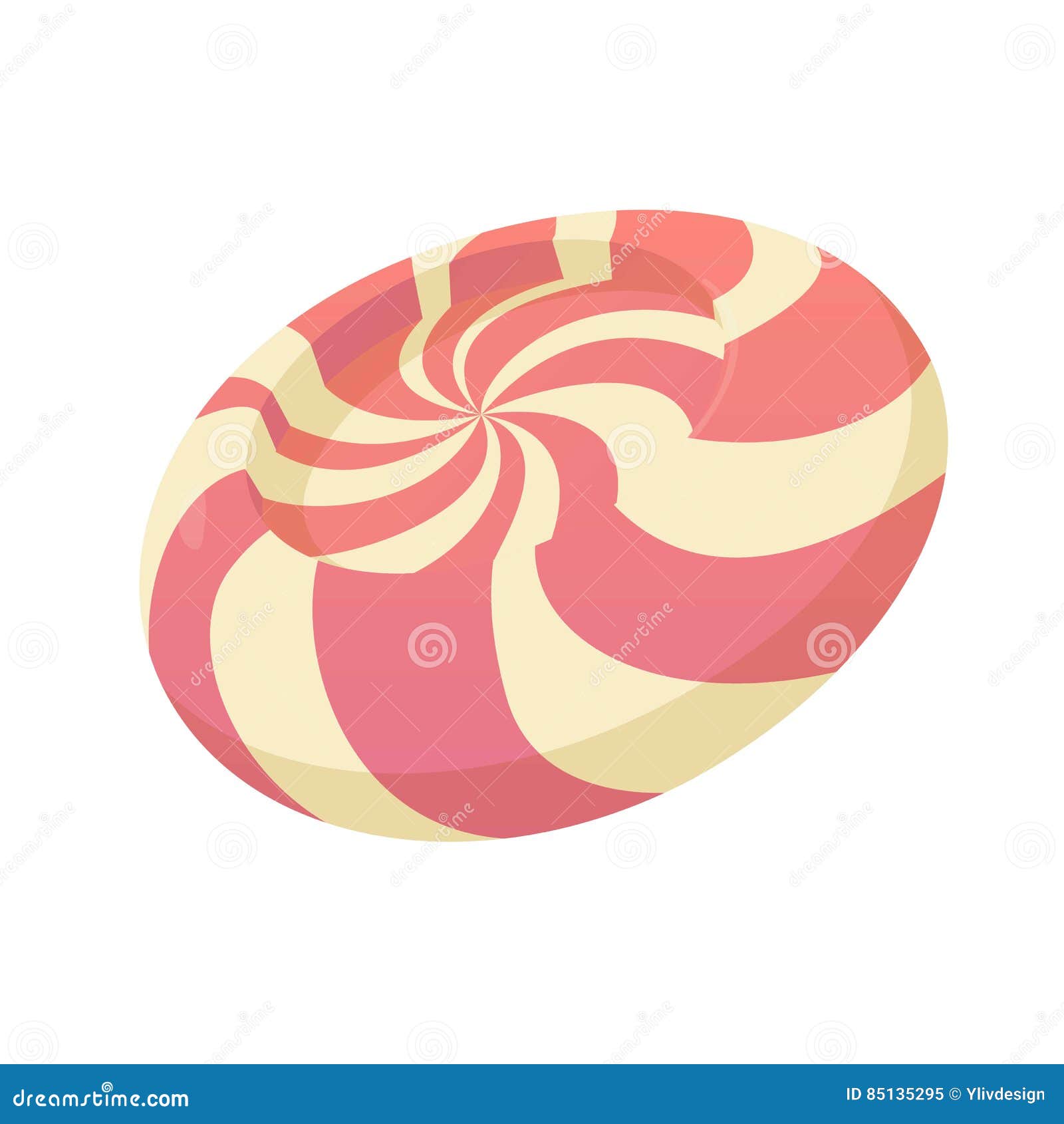 Striped Candy Icon, Cartoon Style Stock Vector - Illustration of ...