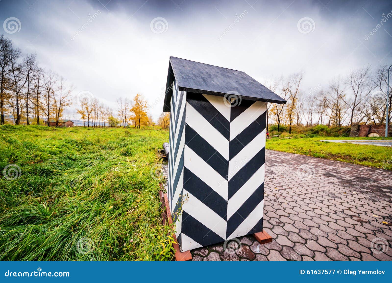 Striped Checkpoint Customs Post Stock Image - Image of warning ...
