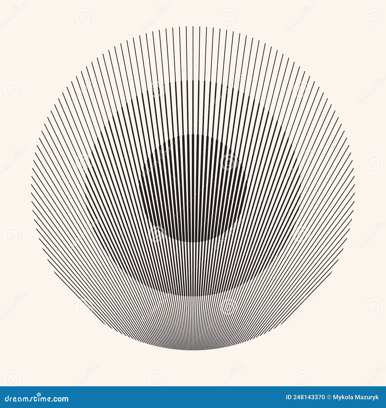 Striped Circles with Different Thickness Lines As Icon or Logo Stock ...
