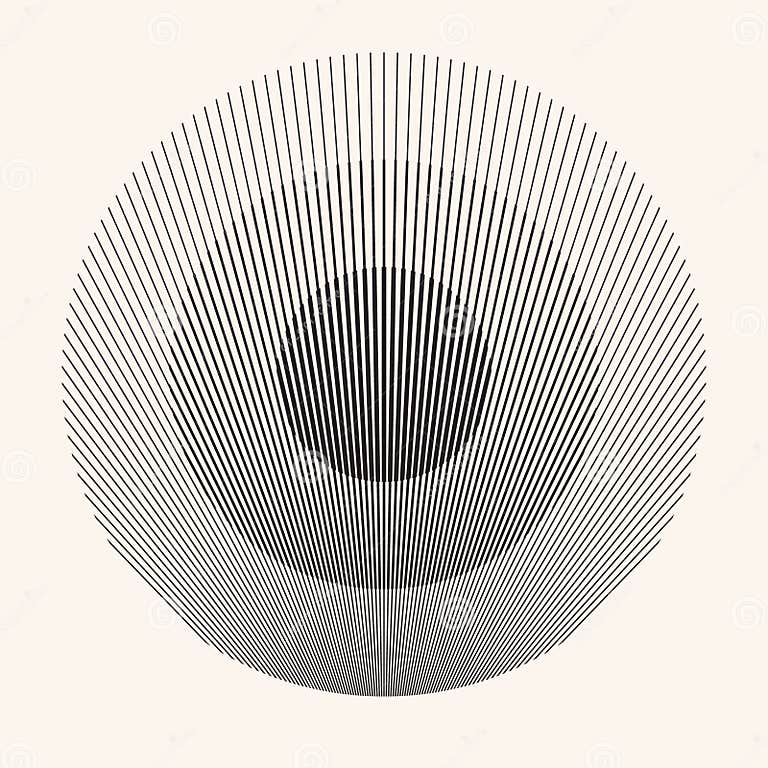 Striped Circles with Different Thickness Lines As Icon or Logo Stock ...