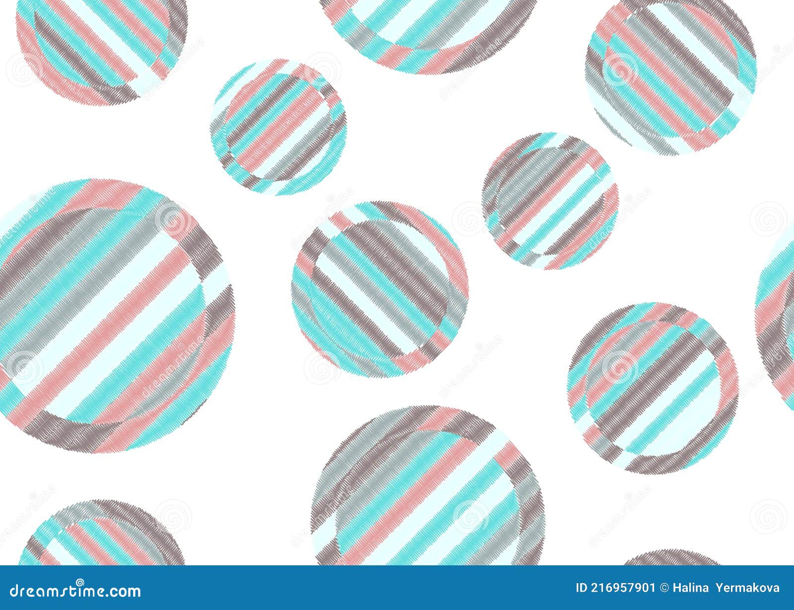 Circles and Lines, Seamless Pattern. Design for Cover, Fabric, Wrapping ...