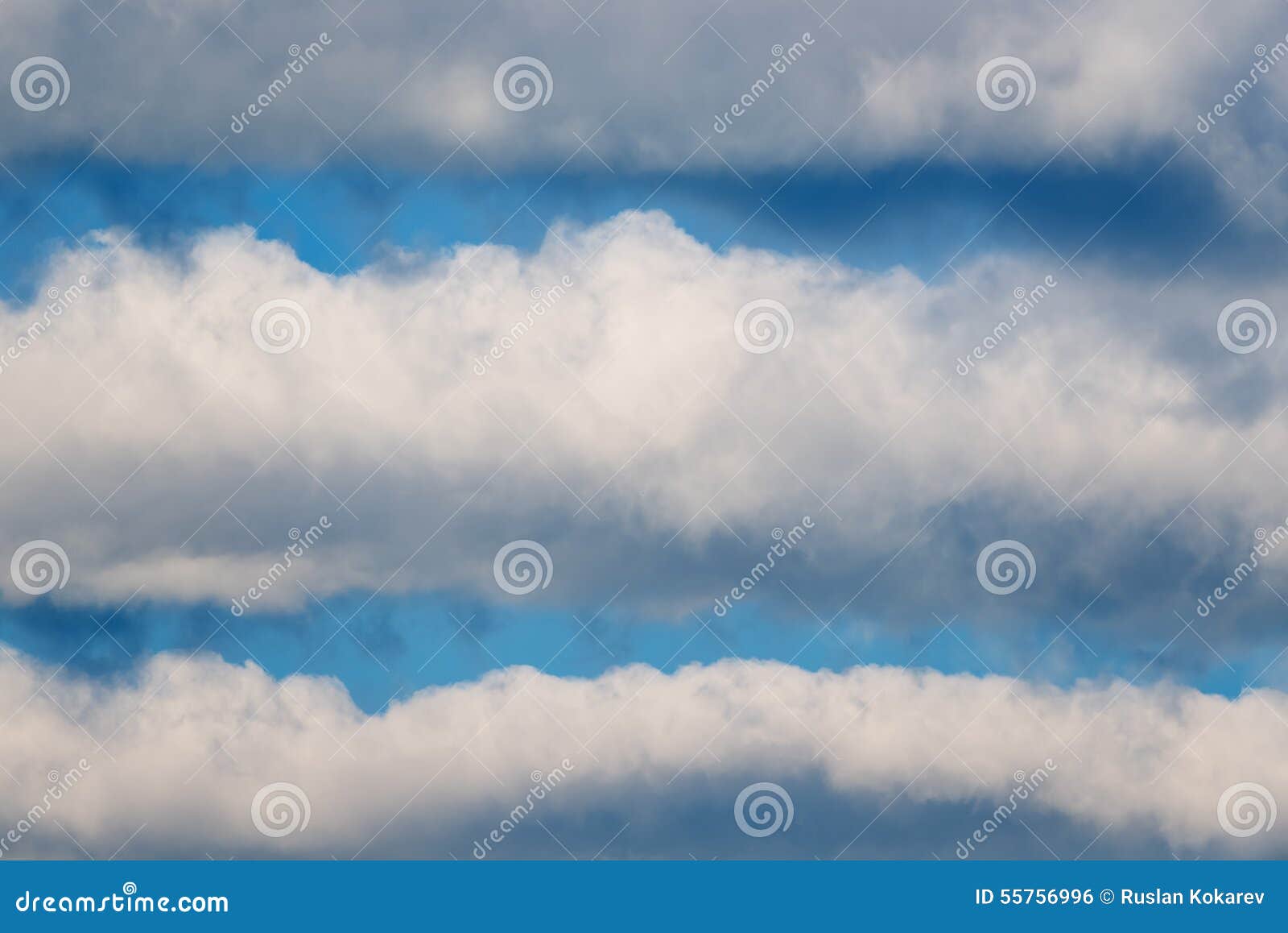 Striped clouds. stock photo. Image of striped, morning - 55756996