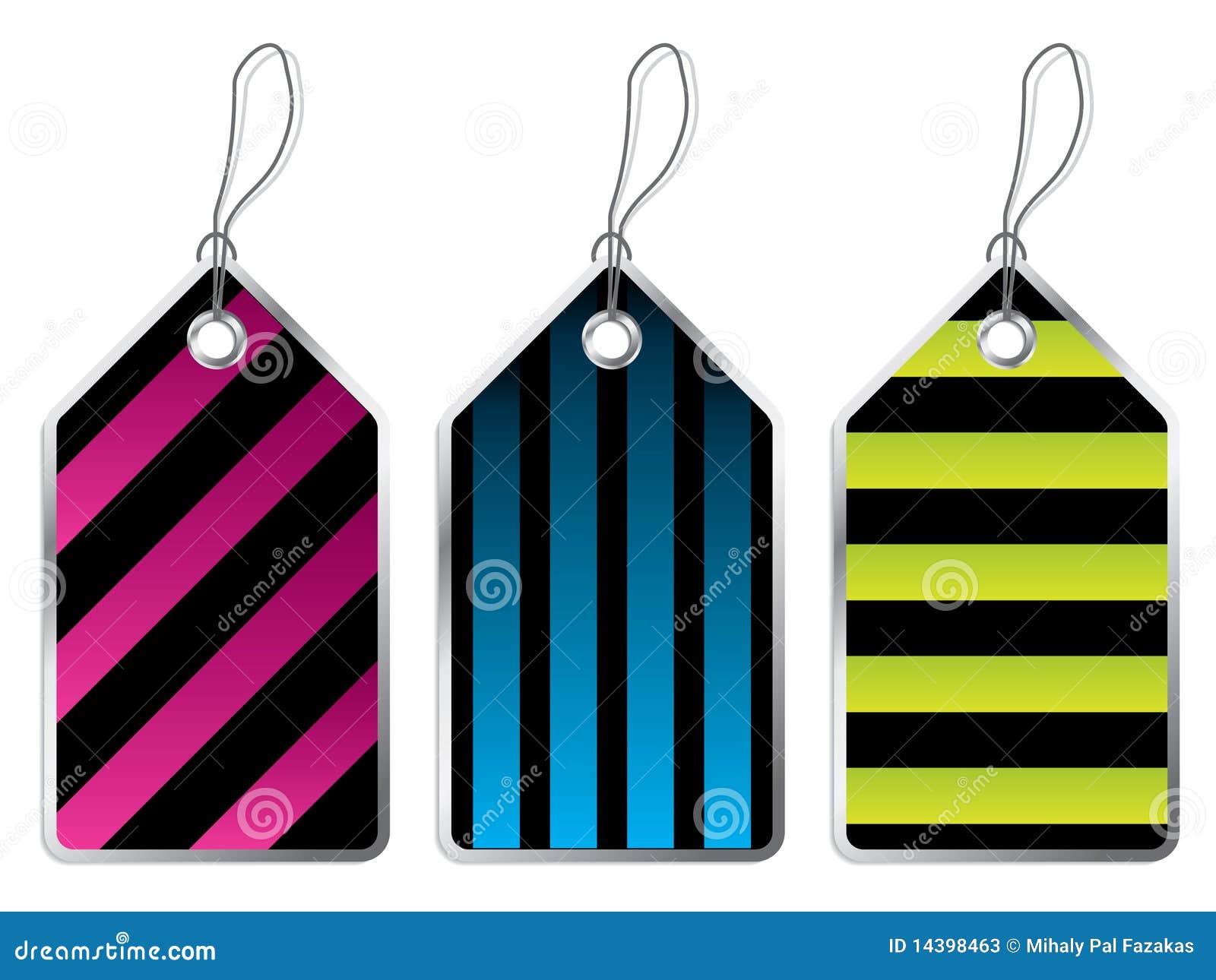Striped color labels stock vector. Illustration of present - 14398463