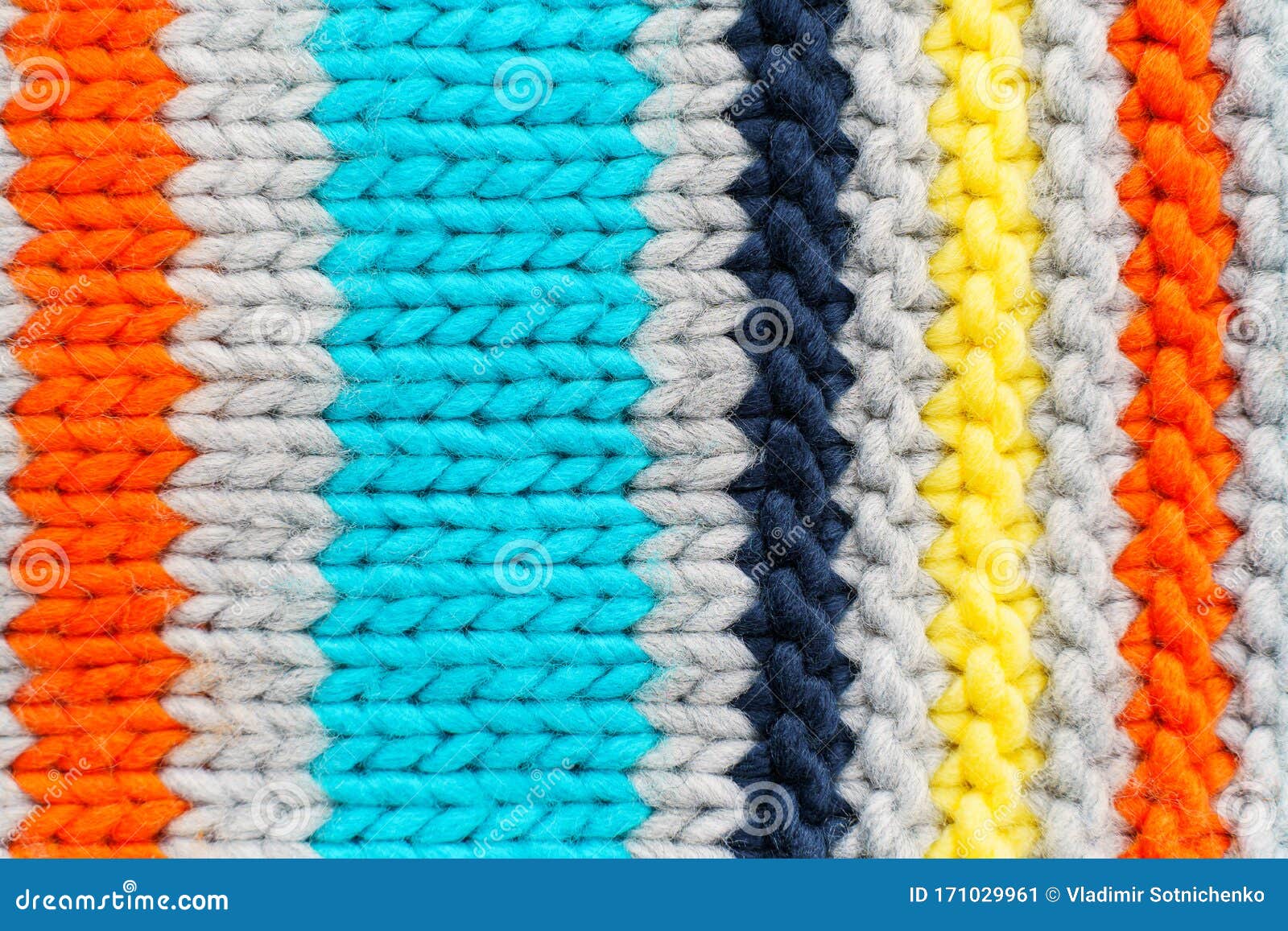 Striped Colorful Knit Texture Stock Image - Image of motley, mitten ...
