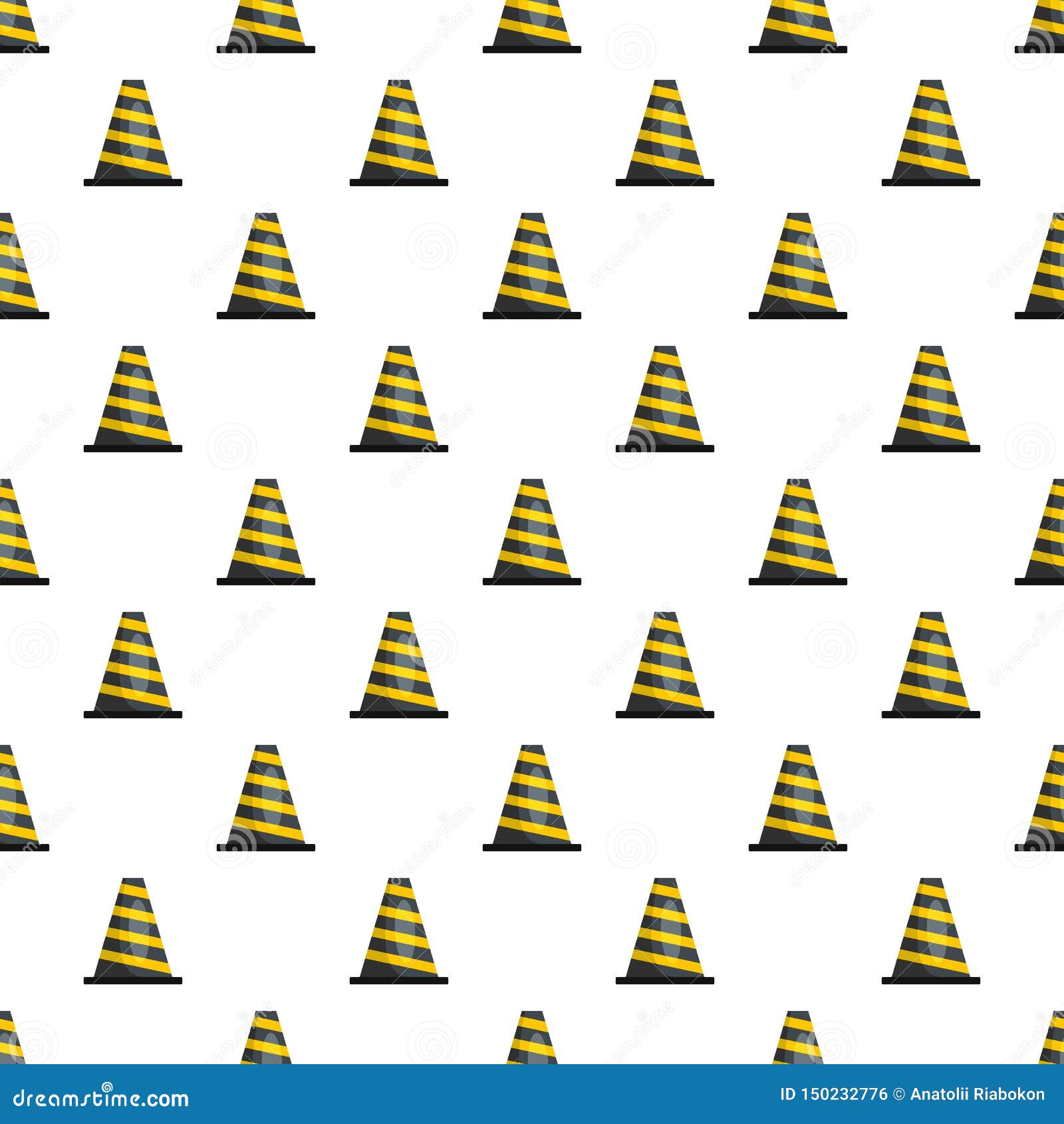 Striped Cone Pattern Seamless Vector Stock Vector - Illustration of ...